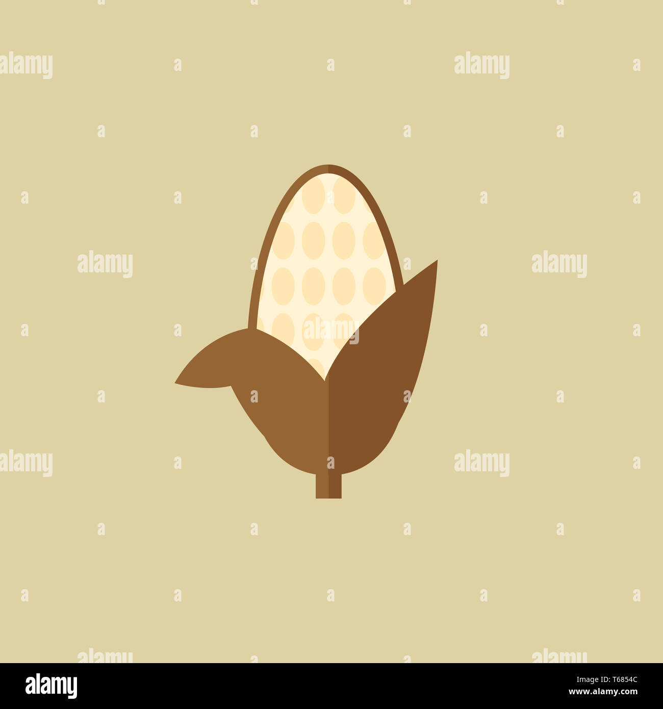 Corn. Food Flat Icon Stock Photo - Alamy