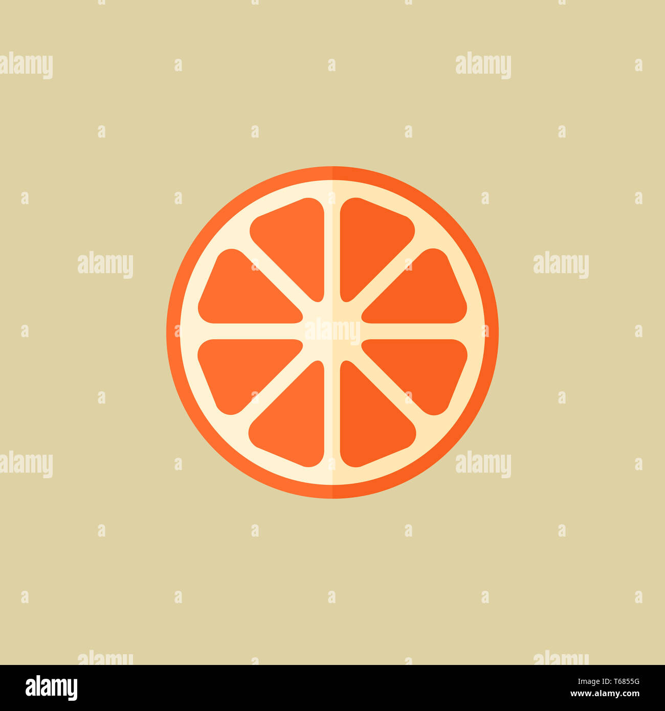 Orange. Food Flat Icon Stock Photo - Alamy