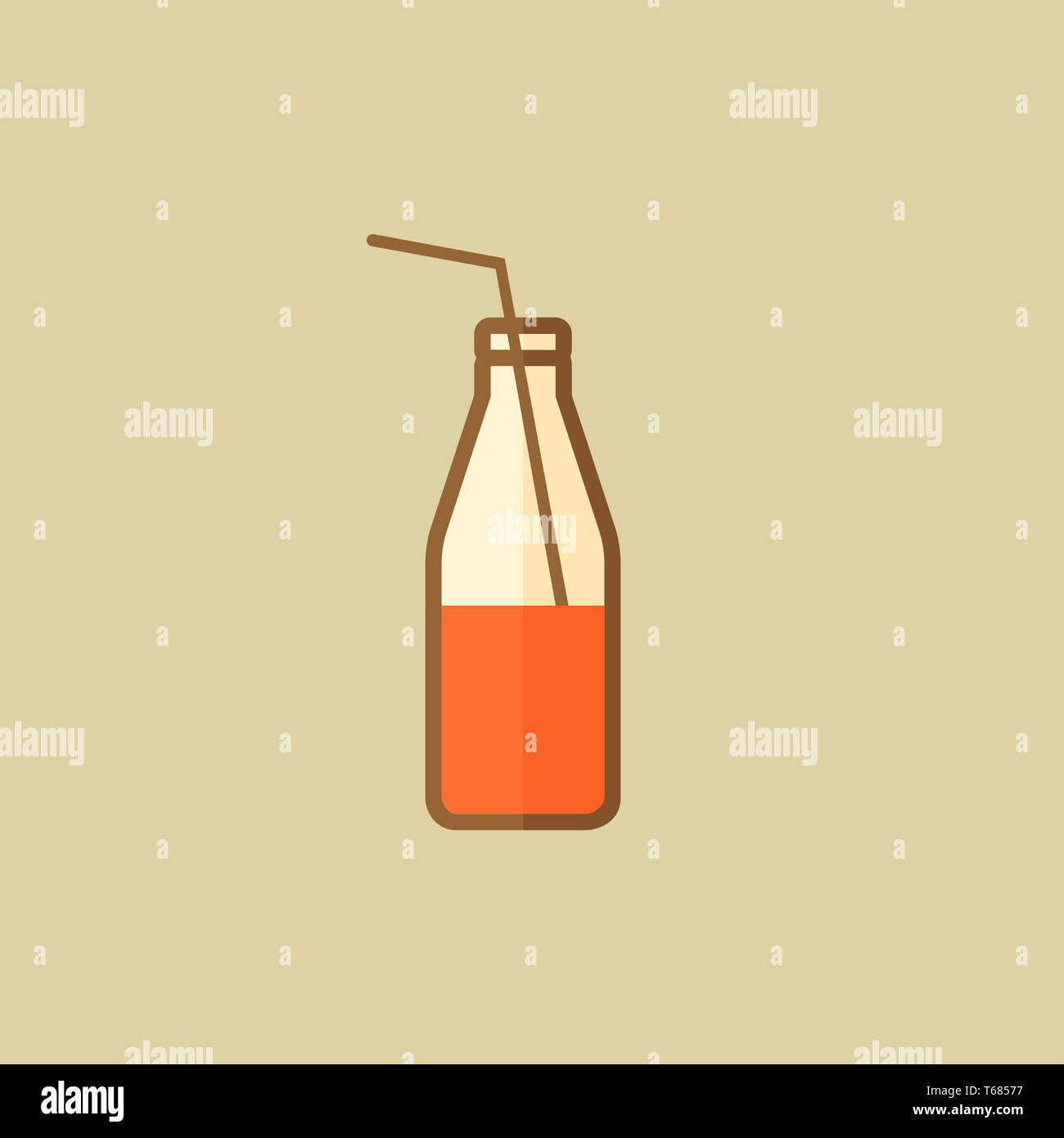 Flat milk bottle pictogram hi-res stock photography and images - Alamy