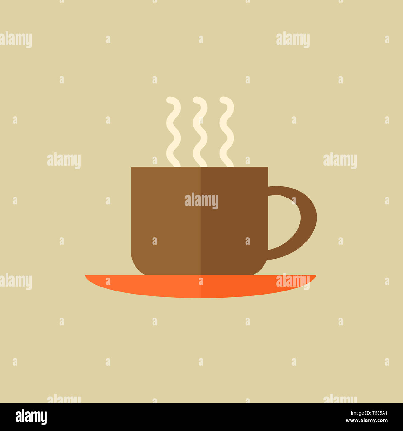 Coffee. Drink Flat Icon Stock Photo - Alamy