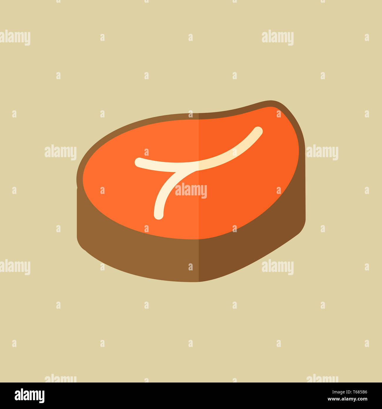 Meat. Food Flat Icon Stock Photo - Alamy