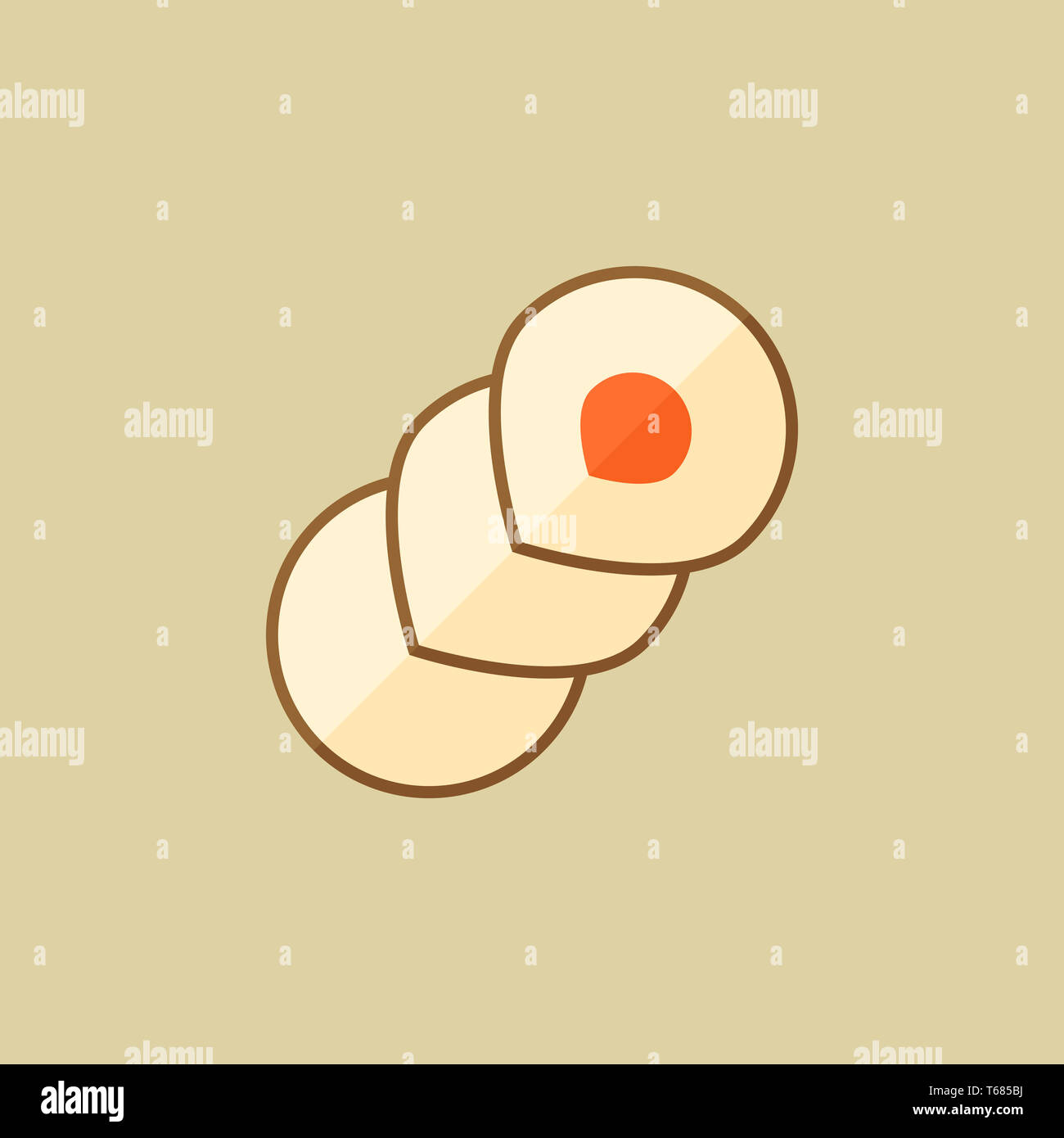 Bread. Food Flat Icon Stock Photo - Alamy