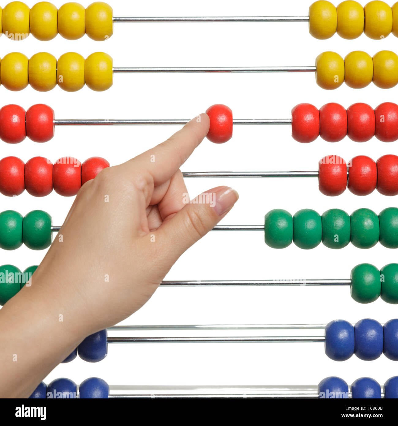 Counting with an abacus Stock Photo - Alamy
