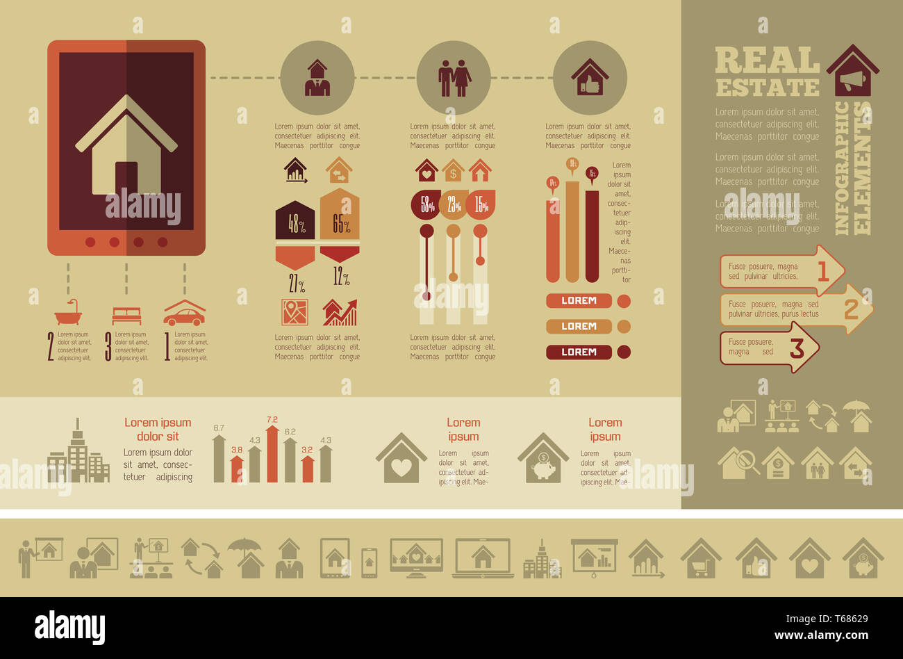Real Estate Infographics Stock Photo - Alamy