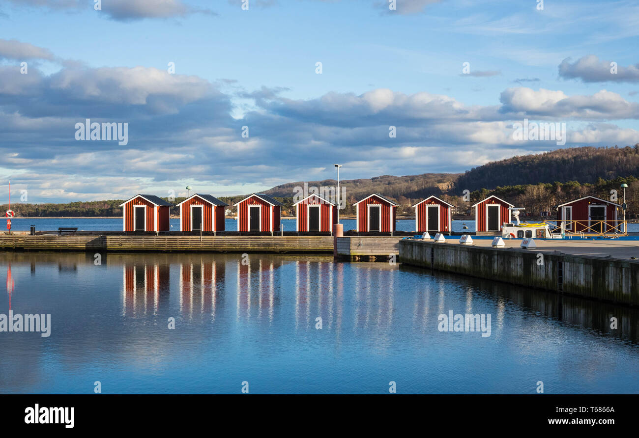 Fishing cabins in Båstad, Sweden Stock Photo - Alamy