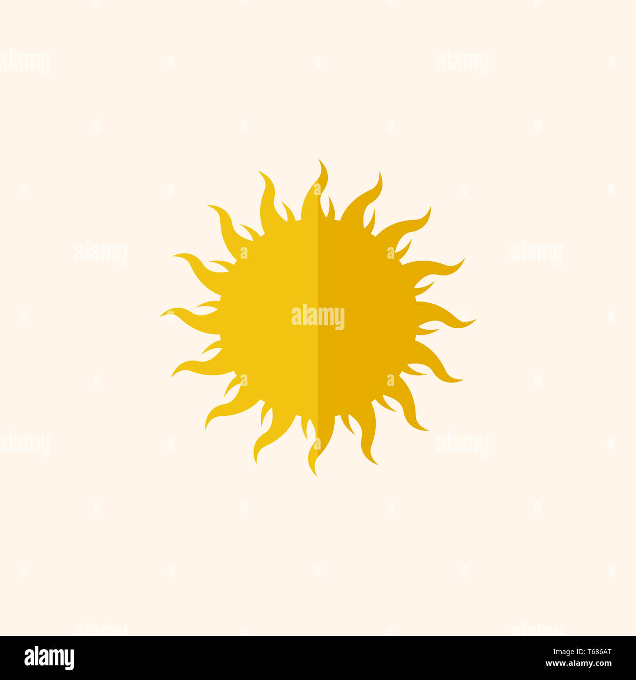 Sun Flat Icon Stock Photo - Alamy