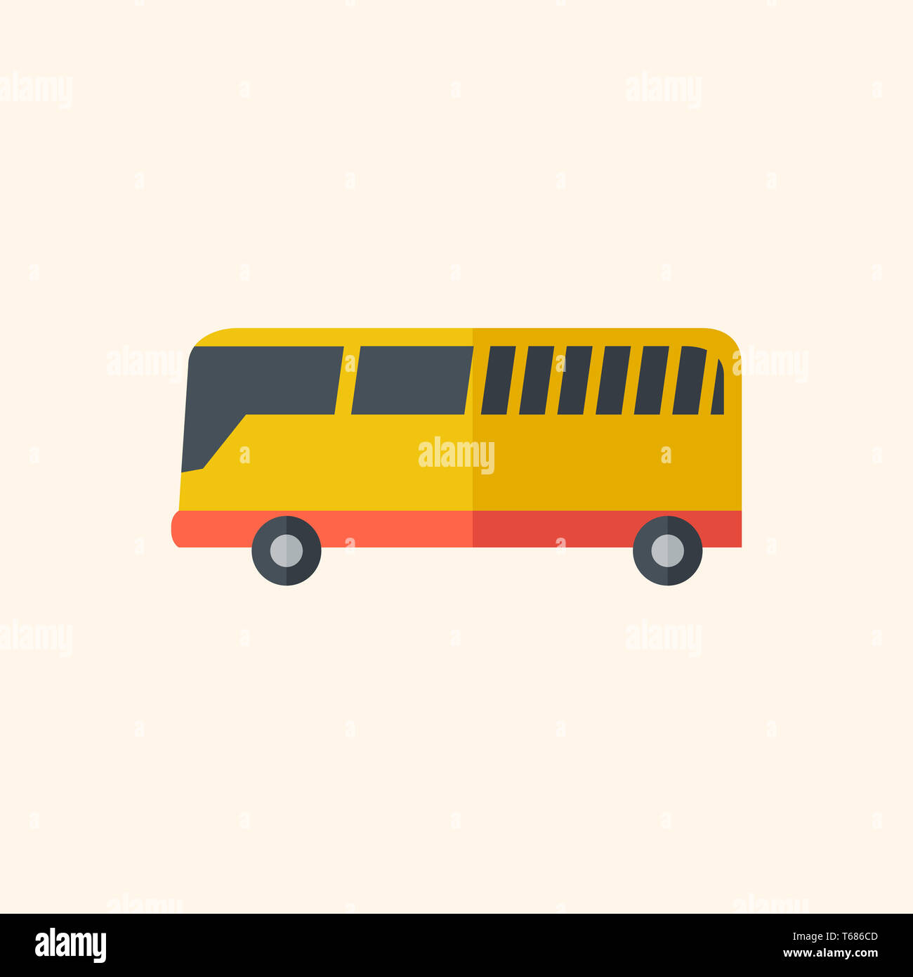 Bus Flat Icon Stock Photo - Alamy Bus Flat Icon Stock Photo - Alamy