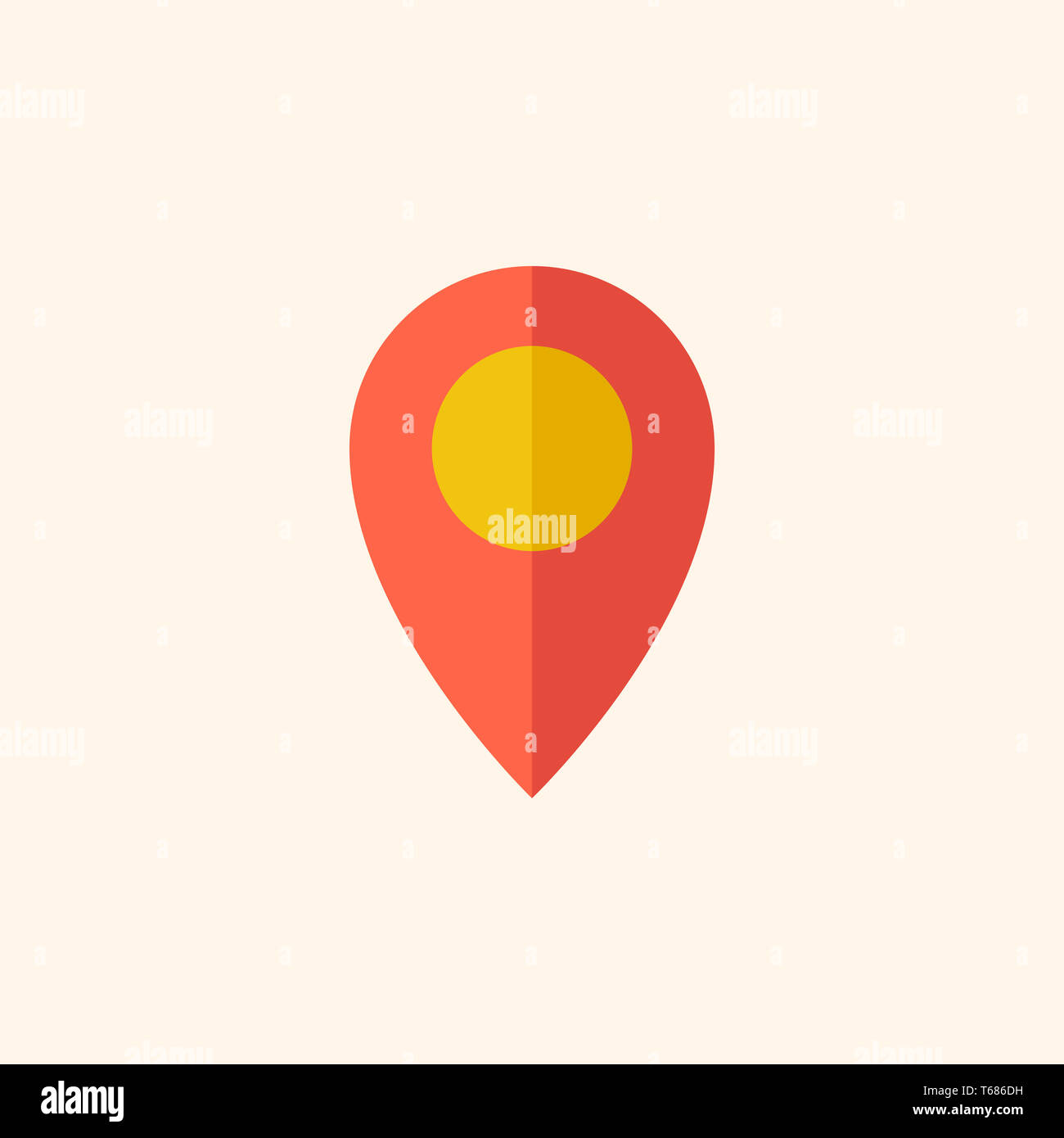 Map icon flat hi-res stock photography and images - Alamy