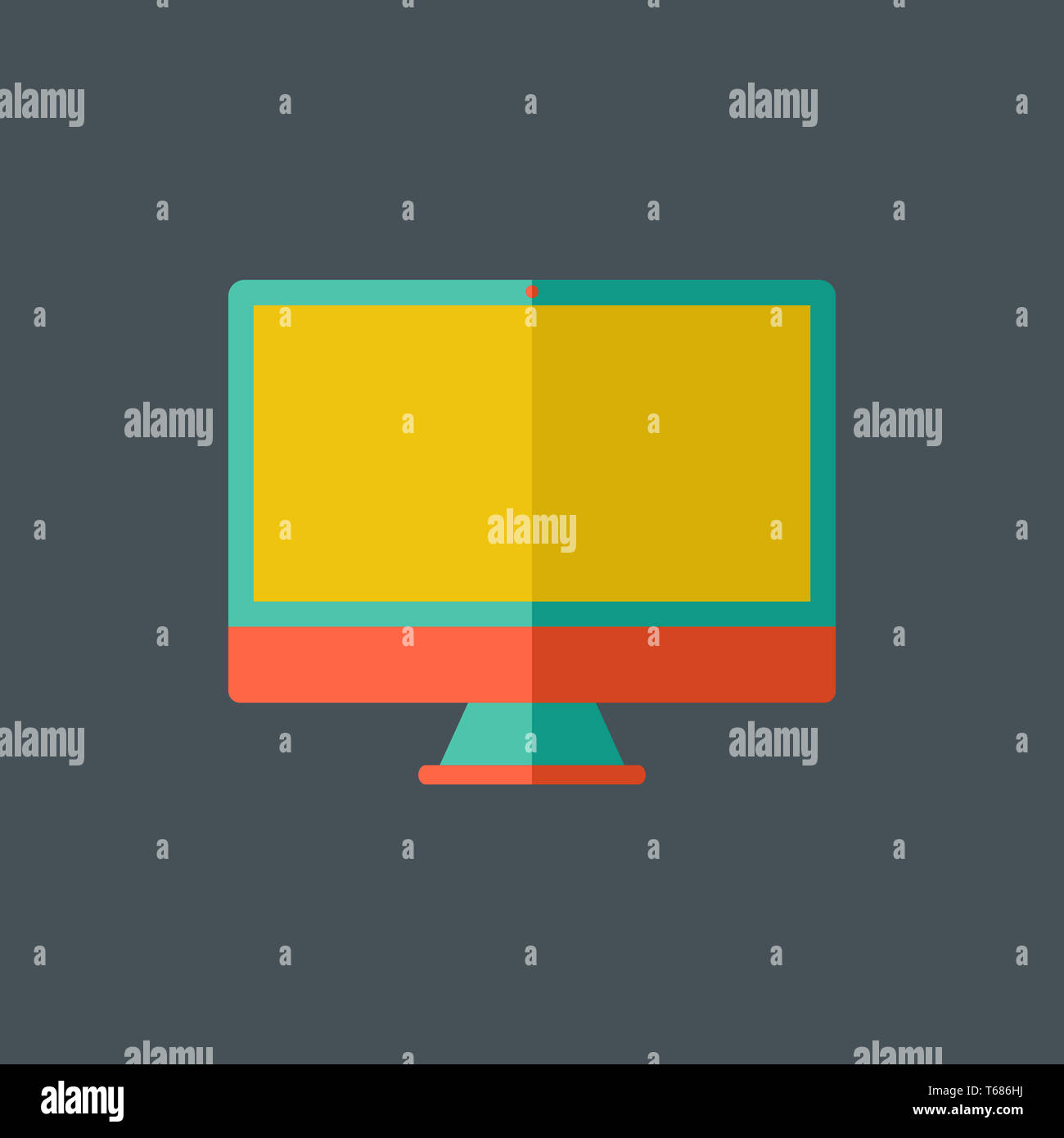 Computer Flat Icon Stock Photo - Alamy