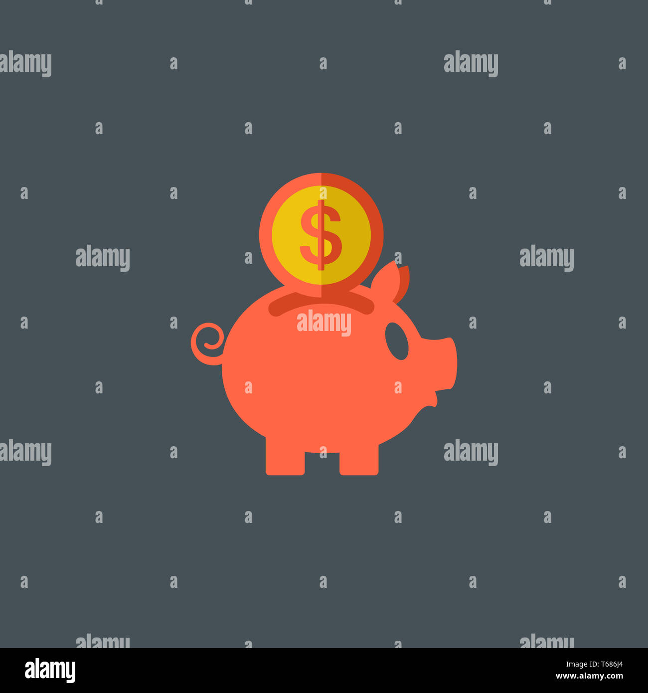Piggy flat hi-res stock photography and images - Alamy