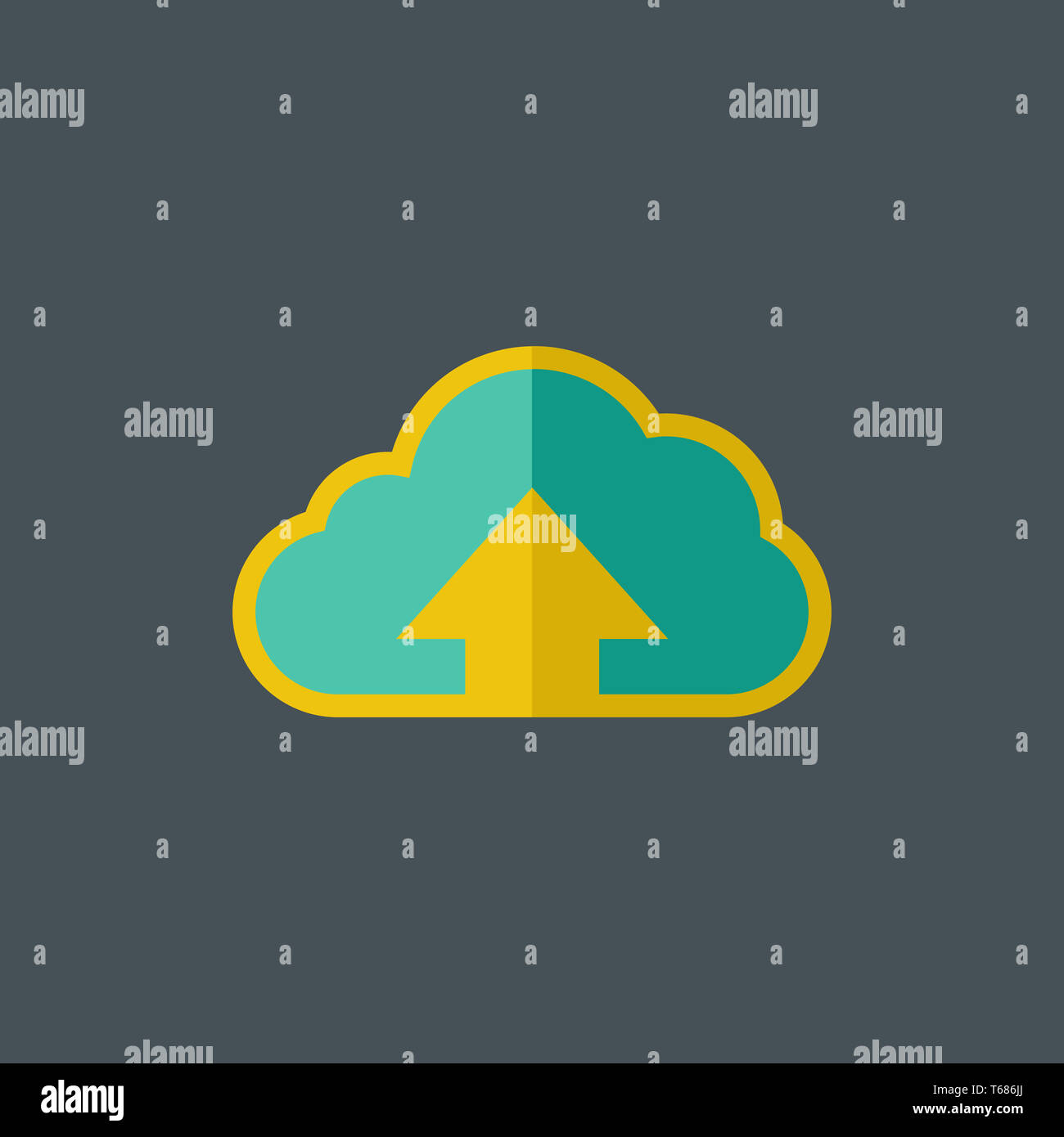 Simple cloud upload icon hi-res stock photography and images - Alamy