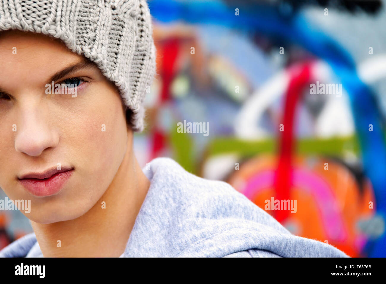 cool looking teenager Stock Photo - Alamy