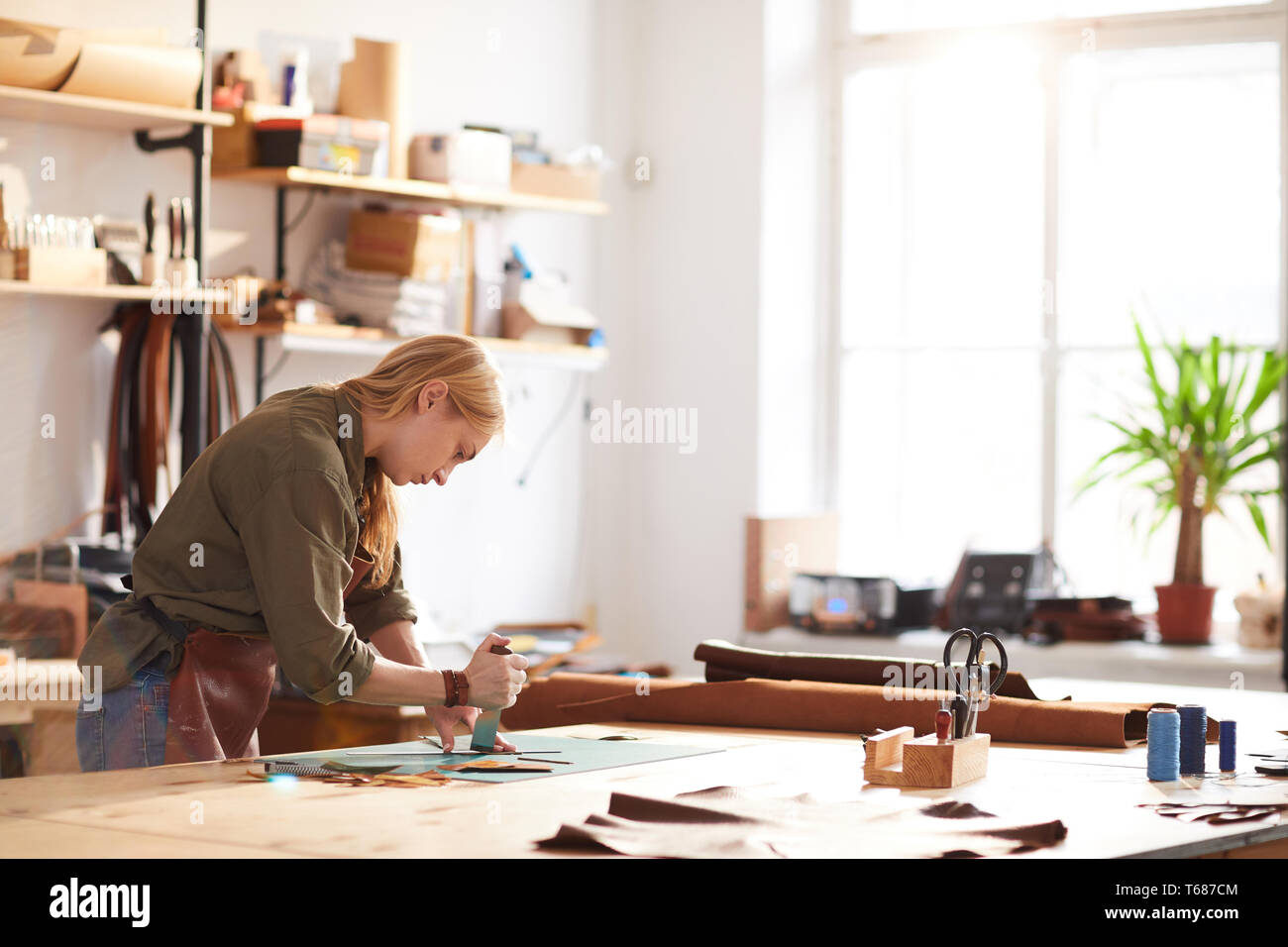 Female crafter hi-res stock photography and images - Alamy