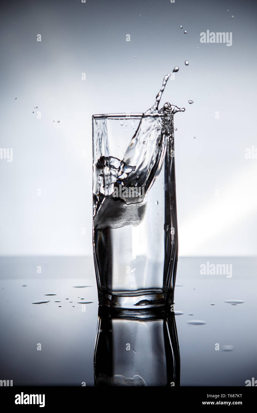transparent glass with clean drinking water Stock Photo - Alamy