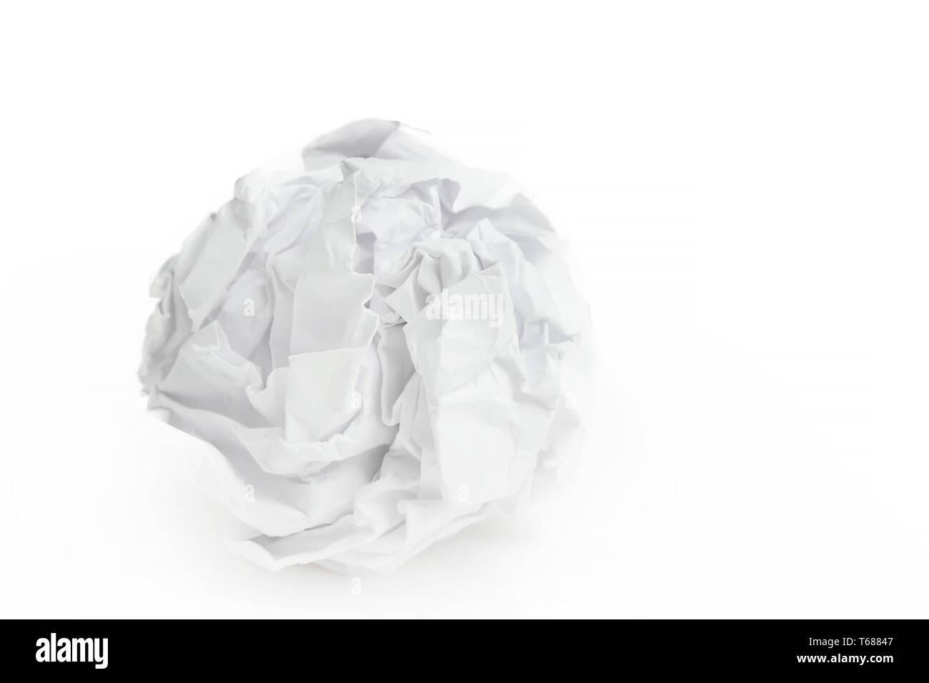 close-up of crumpled paper ball Stock Photo - Alamy