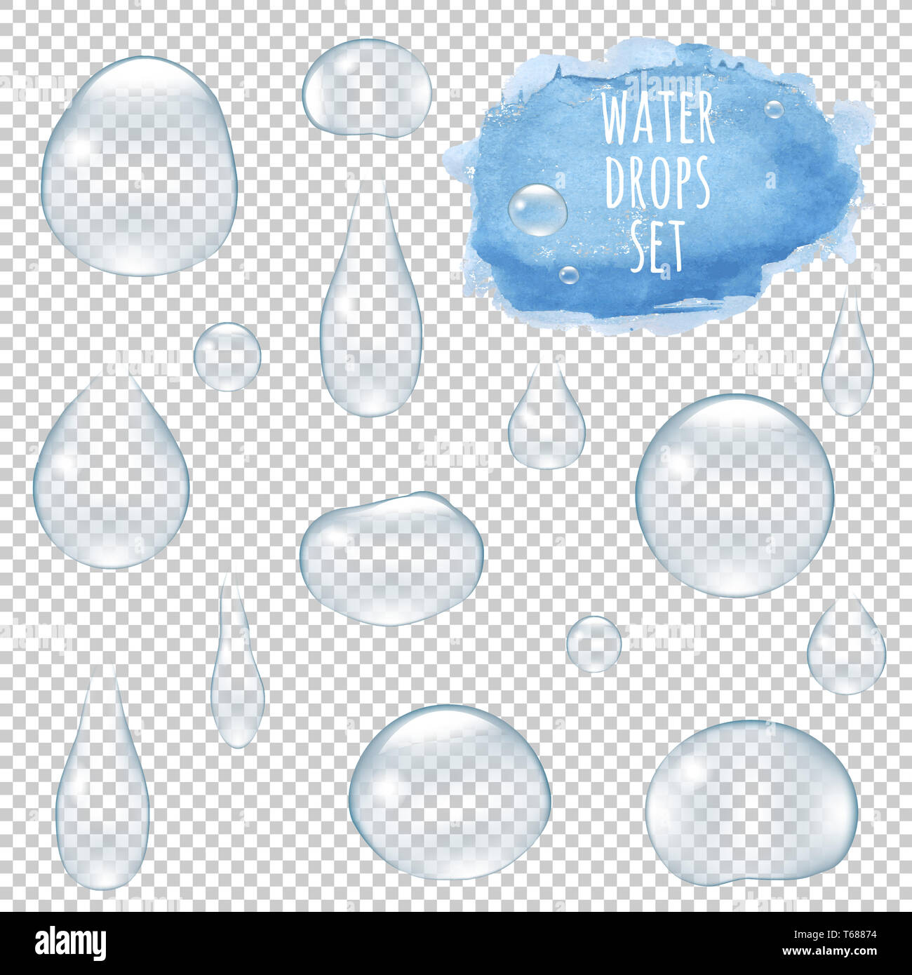 Water Drops Set Stock Photo - Alamy