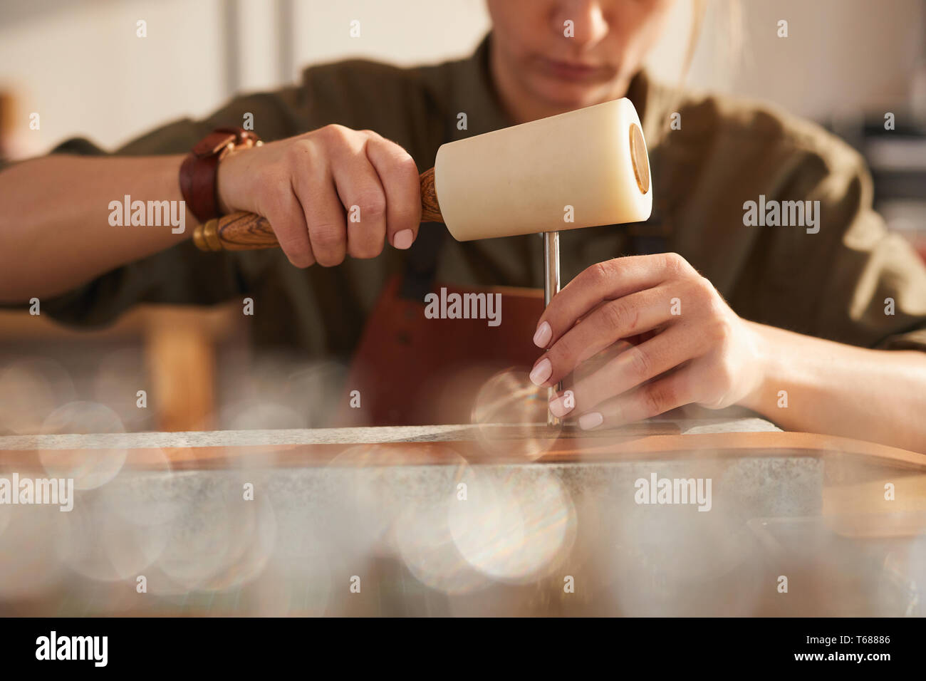 Traditional leather craft hi-res stock photography and images - Alamy