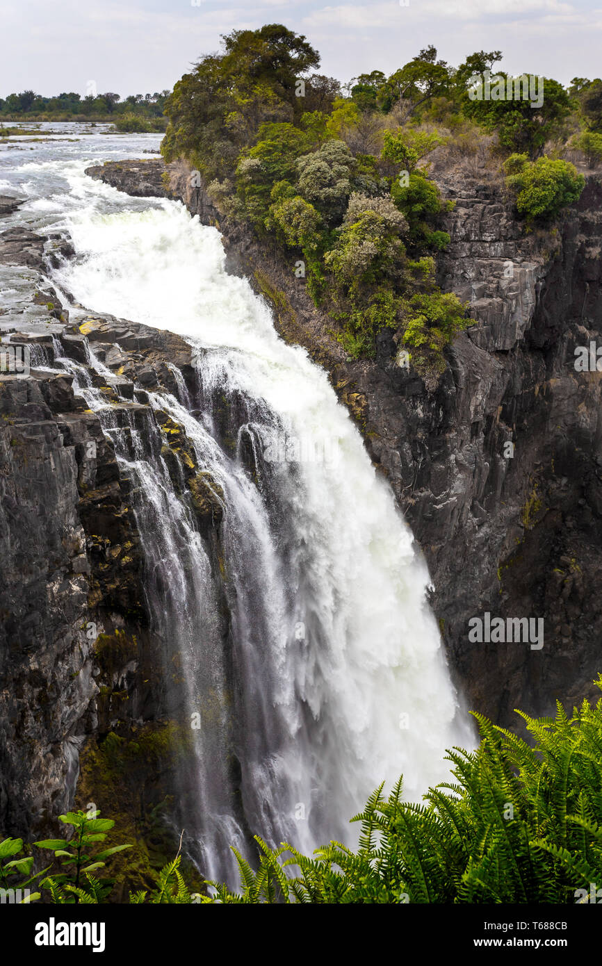 The Victoria falls with mist from water Stock Photo - Alamy