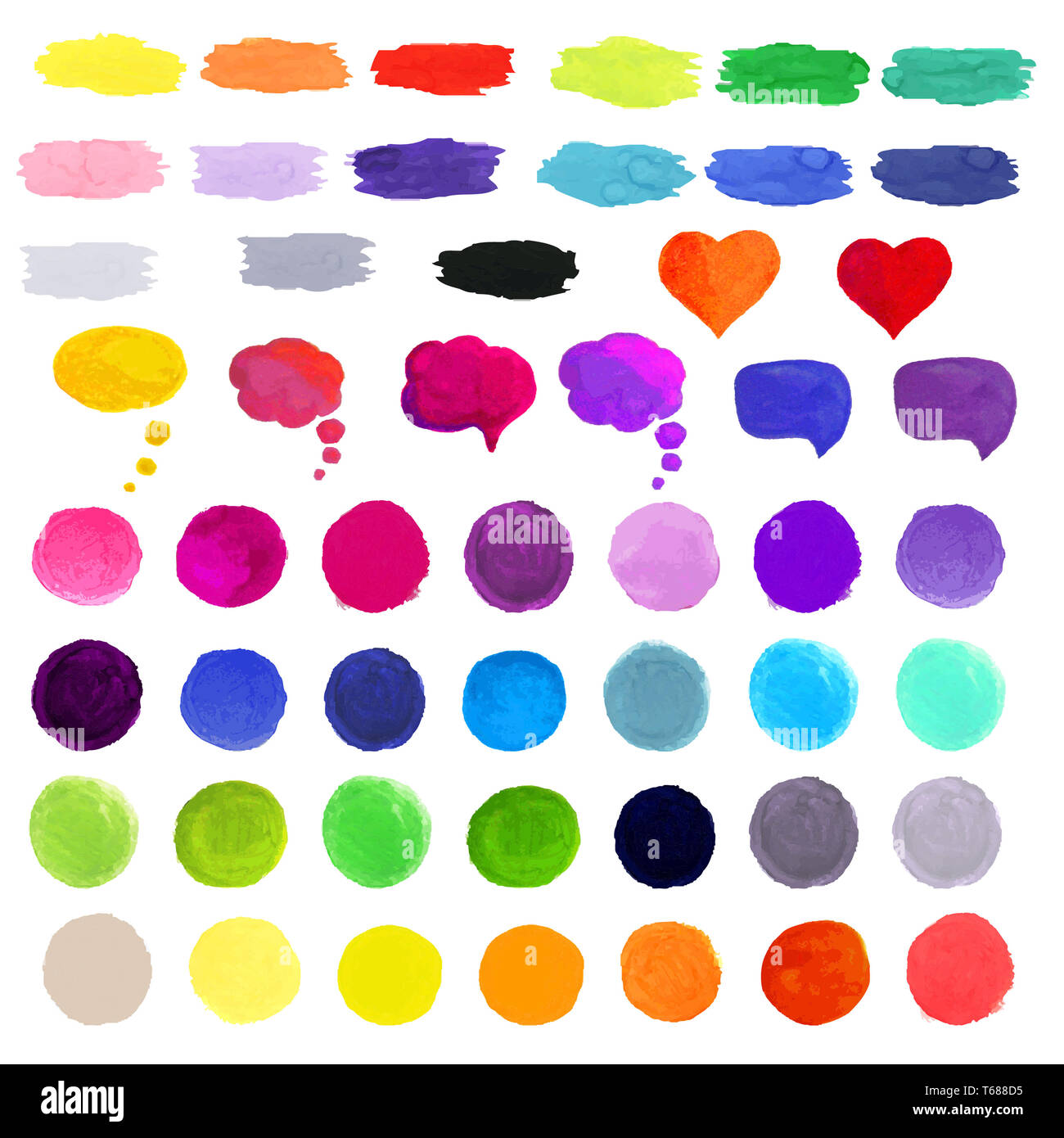 Colorful Blots Big Set Stock Photo - Alamy
