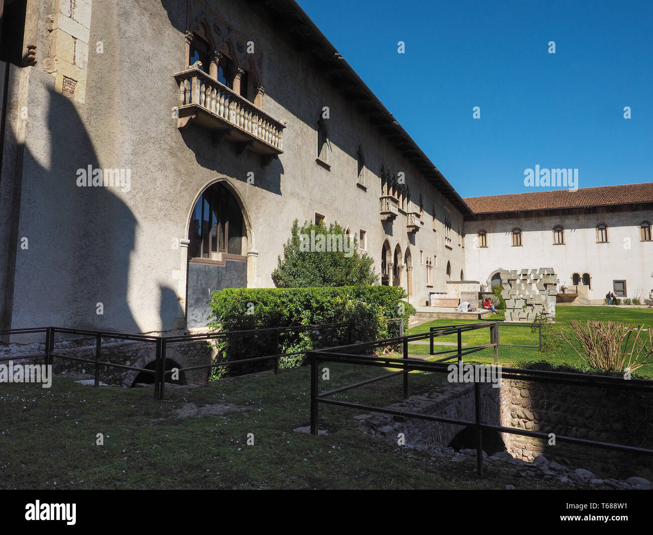 VERONA, ITALY - CIRCA MARCH 2019: Castelvecchio museum designed by ...