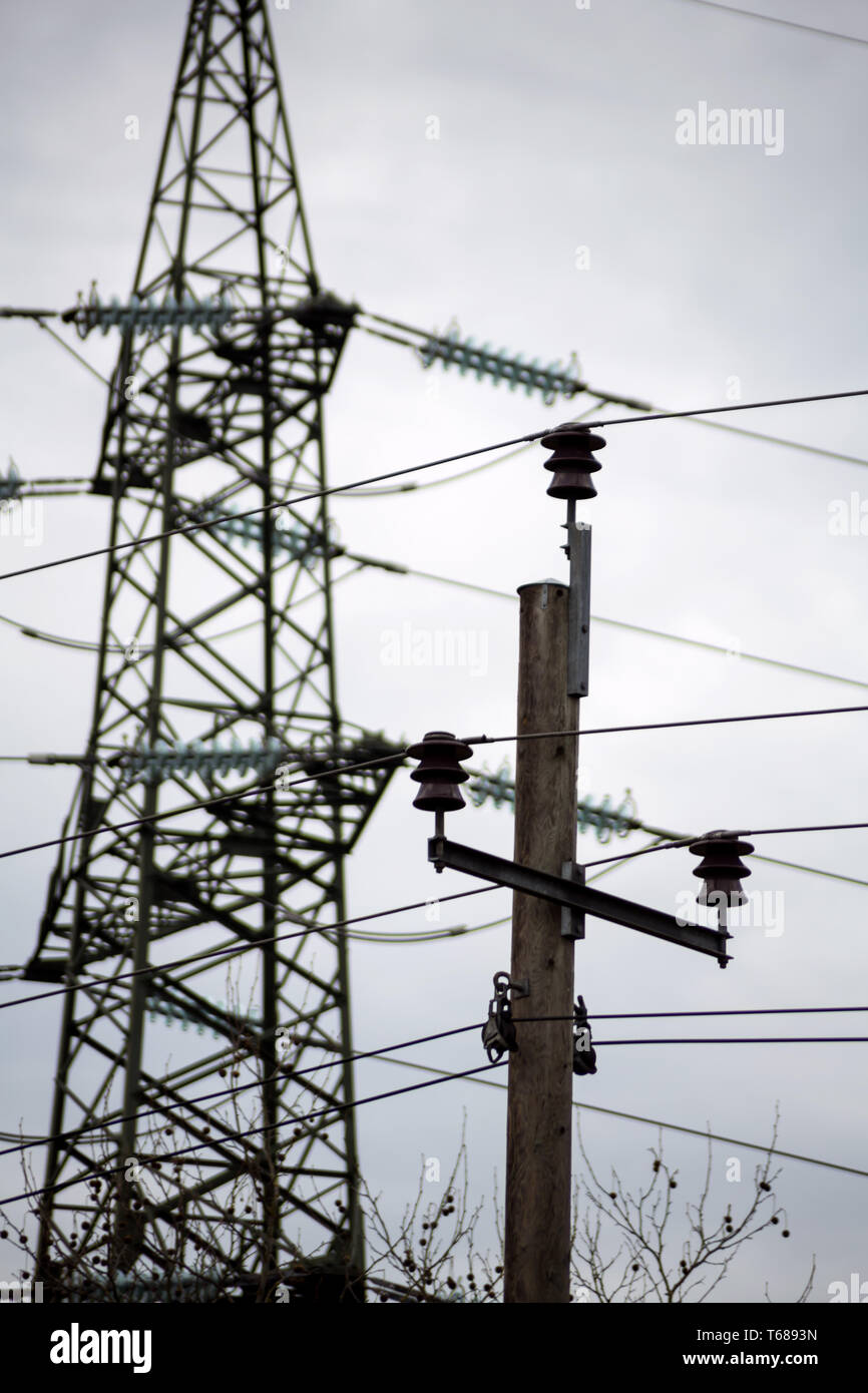 power pole symbol photo Stock Photo - Alamy