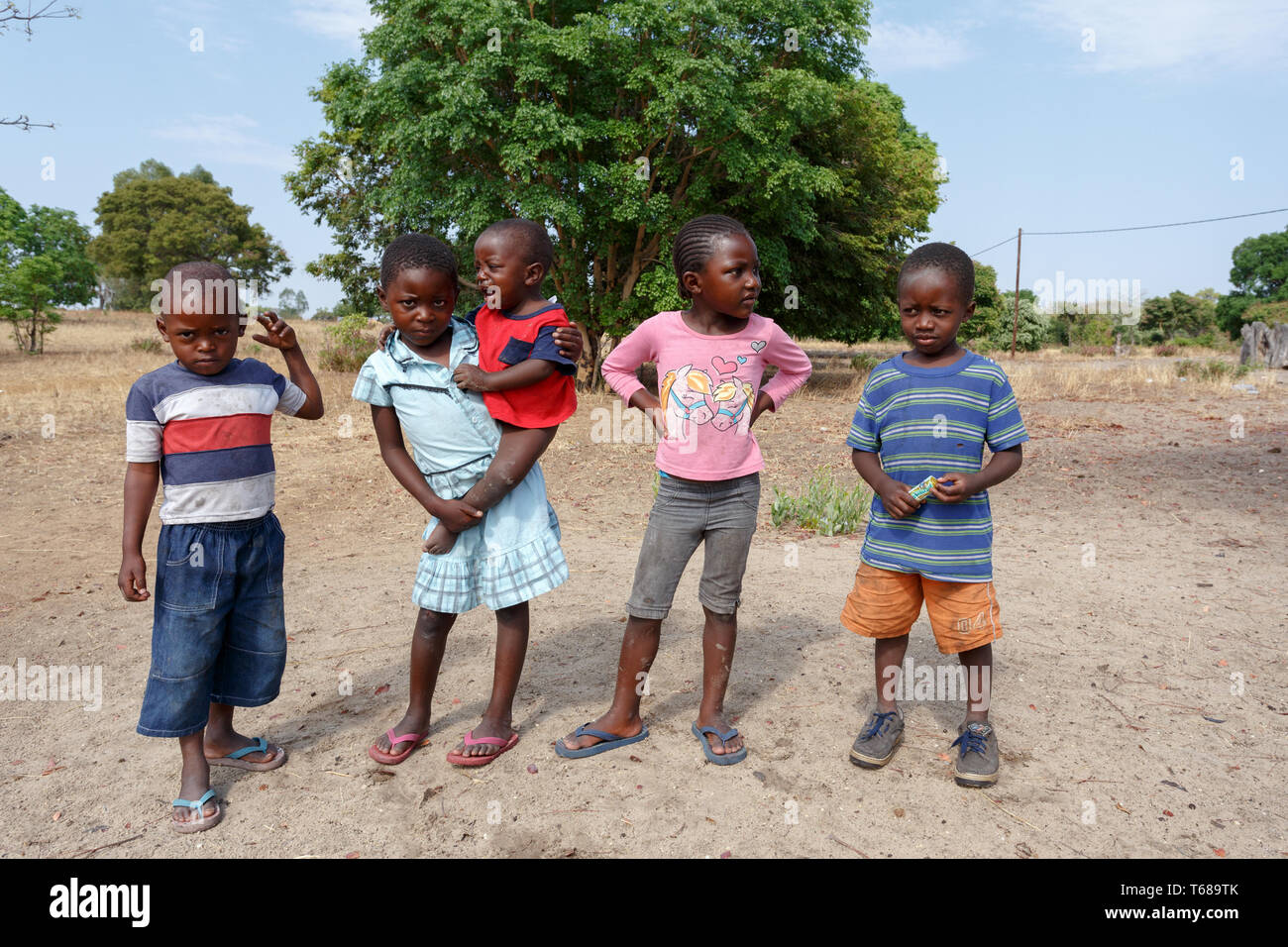 Dirty and poor Namibian childrens Stock Photo - Alamy
