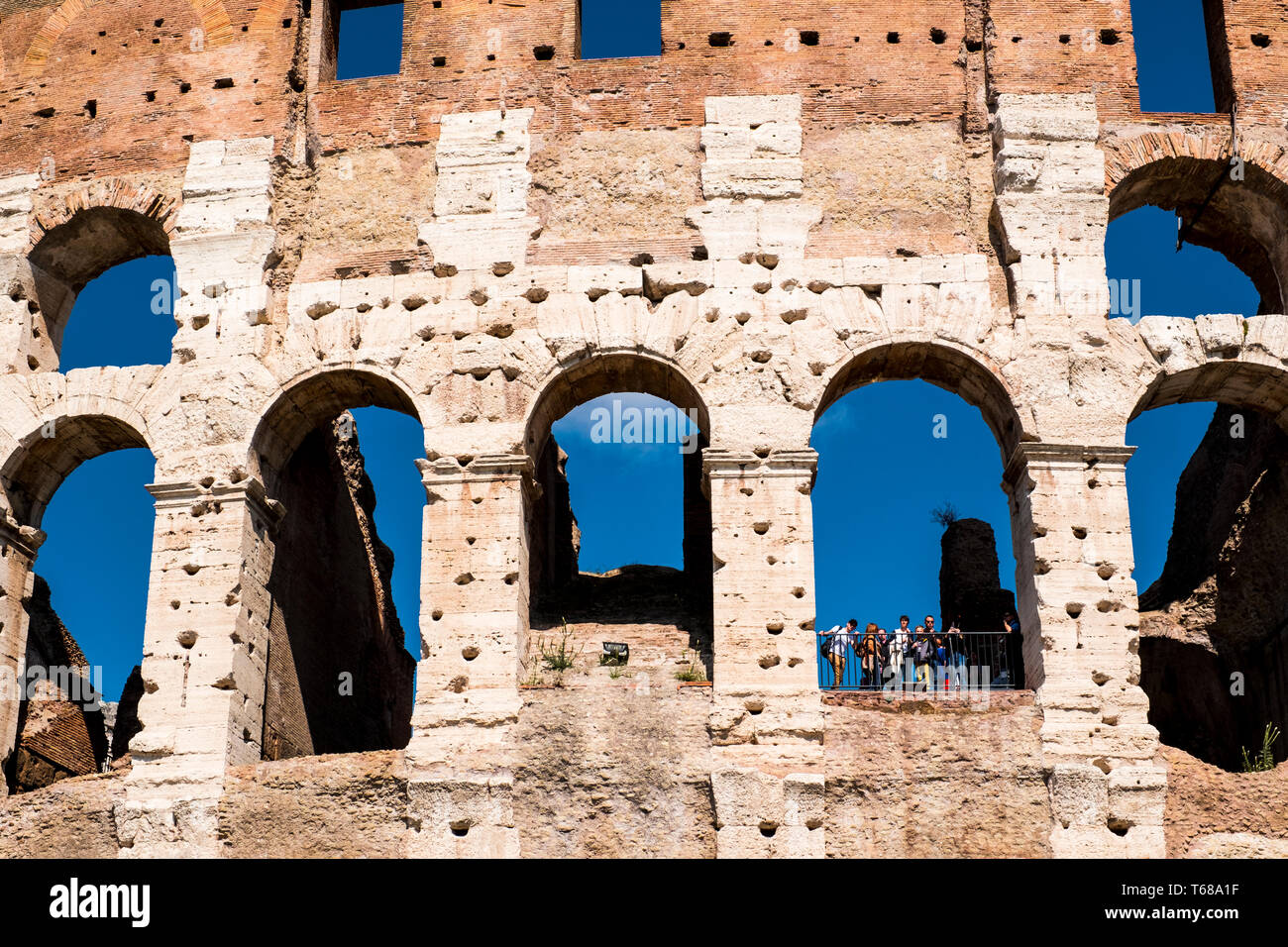 Colosseum or Coliseum, the most famous landmark from ancient Rome Stock ...