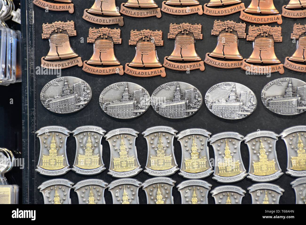 trinkets for sale at Independence Hall in Philadelphia Pennsylvania to ...