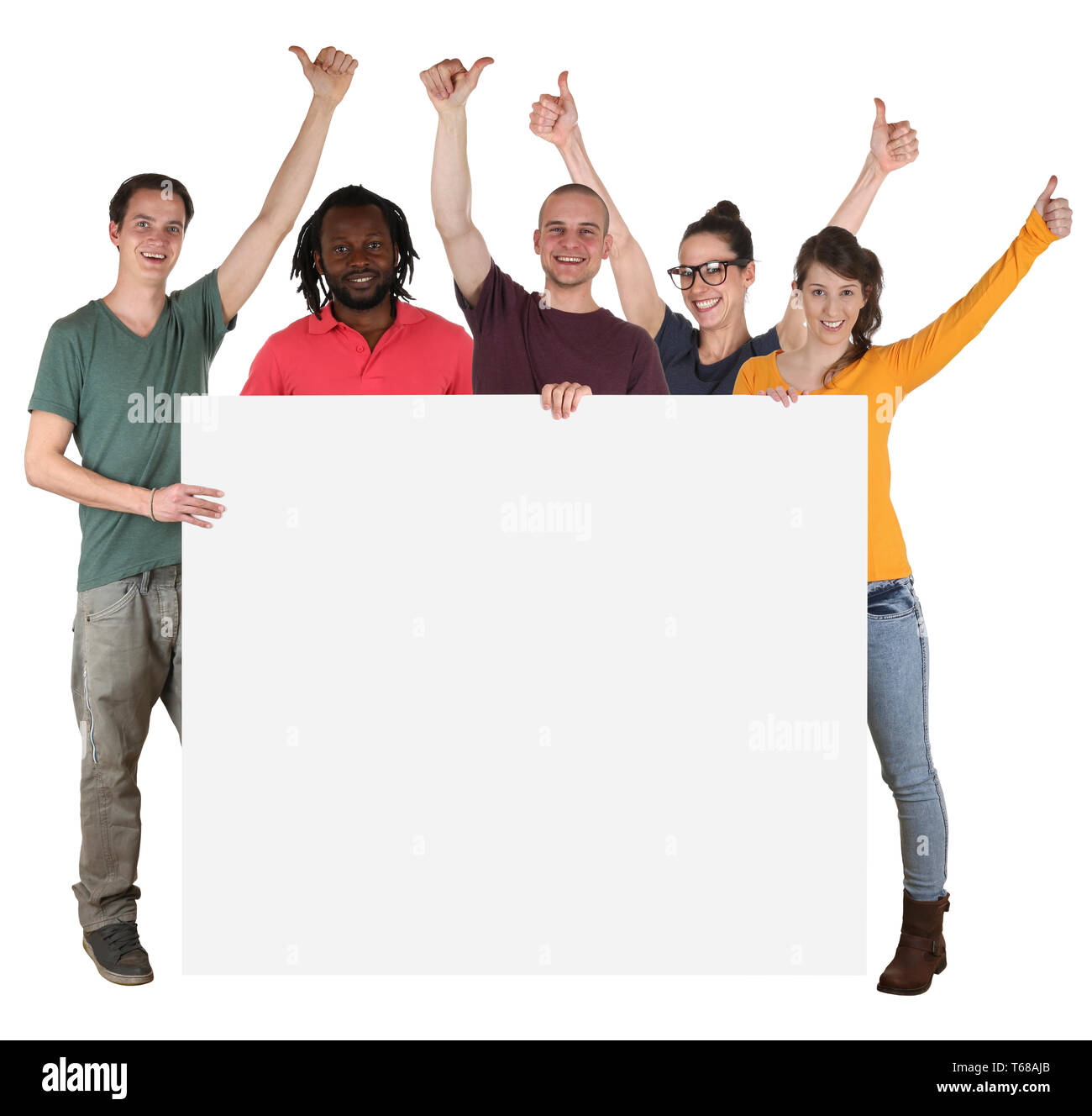 Multicultural Teenager Group Symbol Photo Stock Photo - Alamy