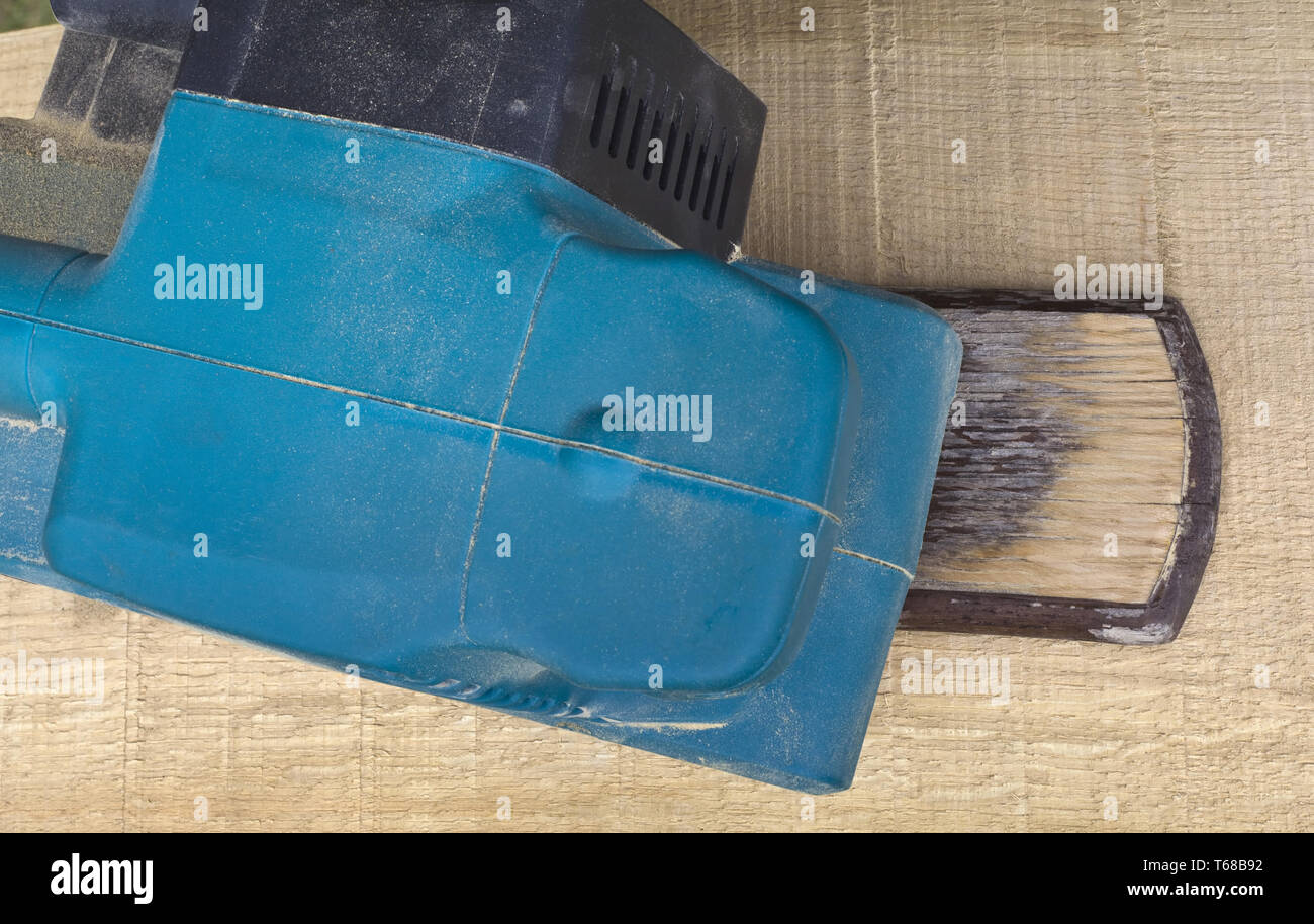 Carpentry wood sanding orbital sander hi-res stock photography and ...