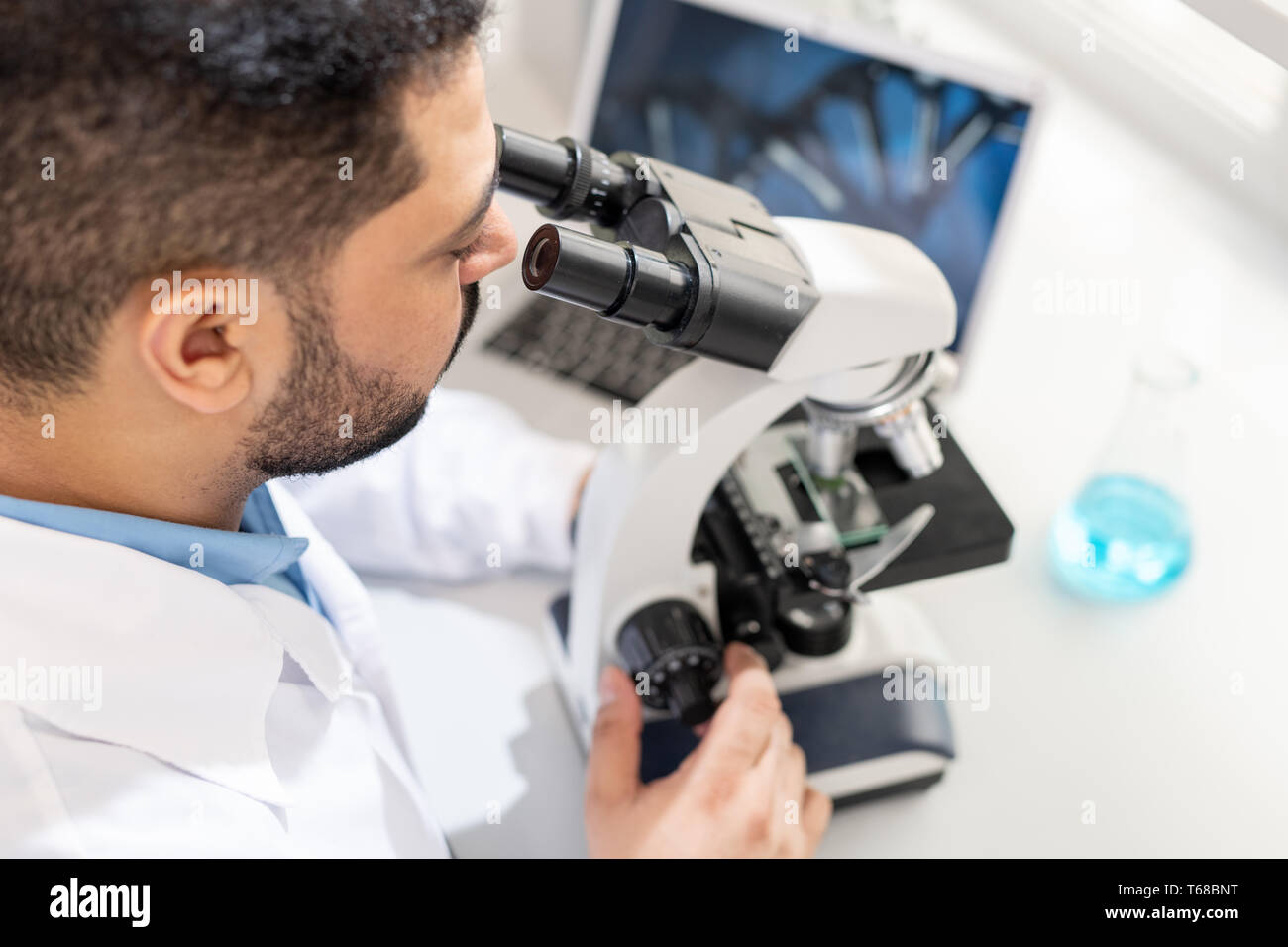 Working with samples in laboratory Stock Photo - Alamy