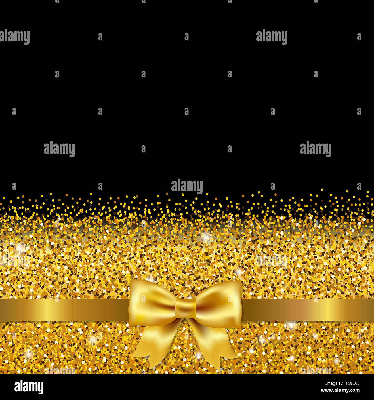 Golden Glitter Postcard Stock Photo - Alamy