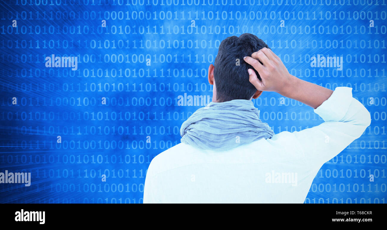 Handsome hipster man rear view hi-res stock photography and images - Alamy