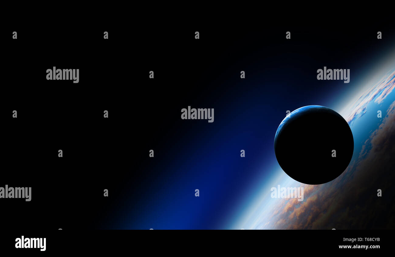 Abstract planets and space background Stock Photo - Alamy