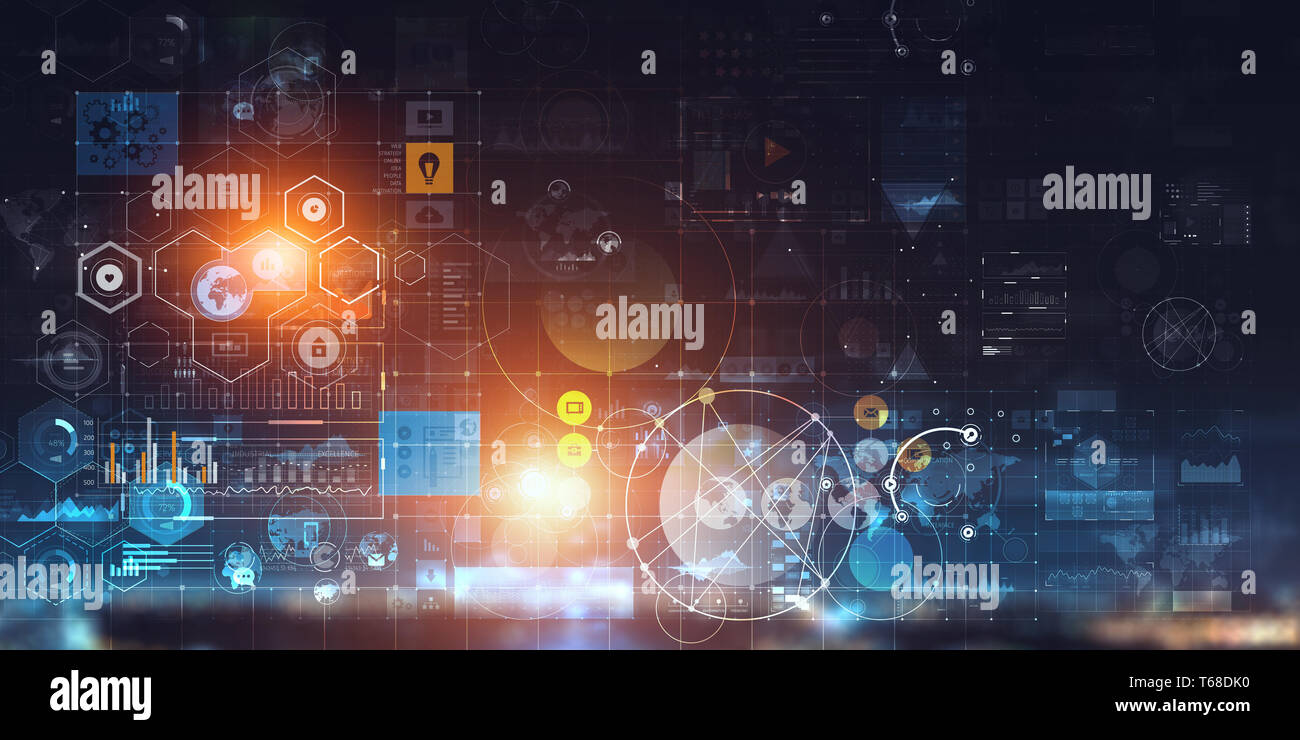 Future technology, digital screen background Stock Photo - Alamy
