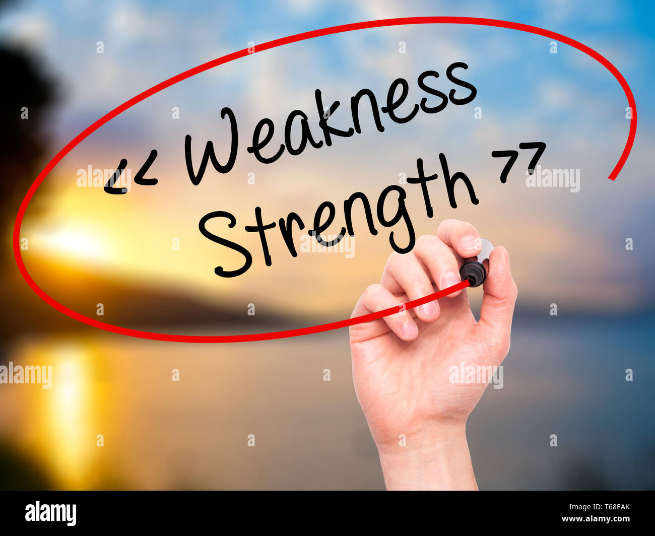 Strong man against man weak hi-res stock photography and images - Alamy