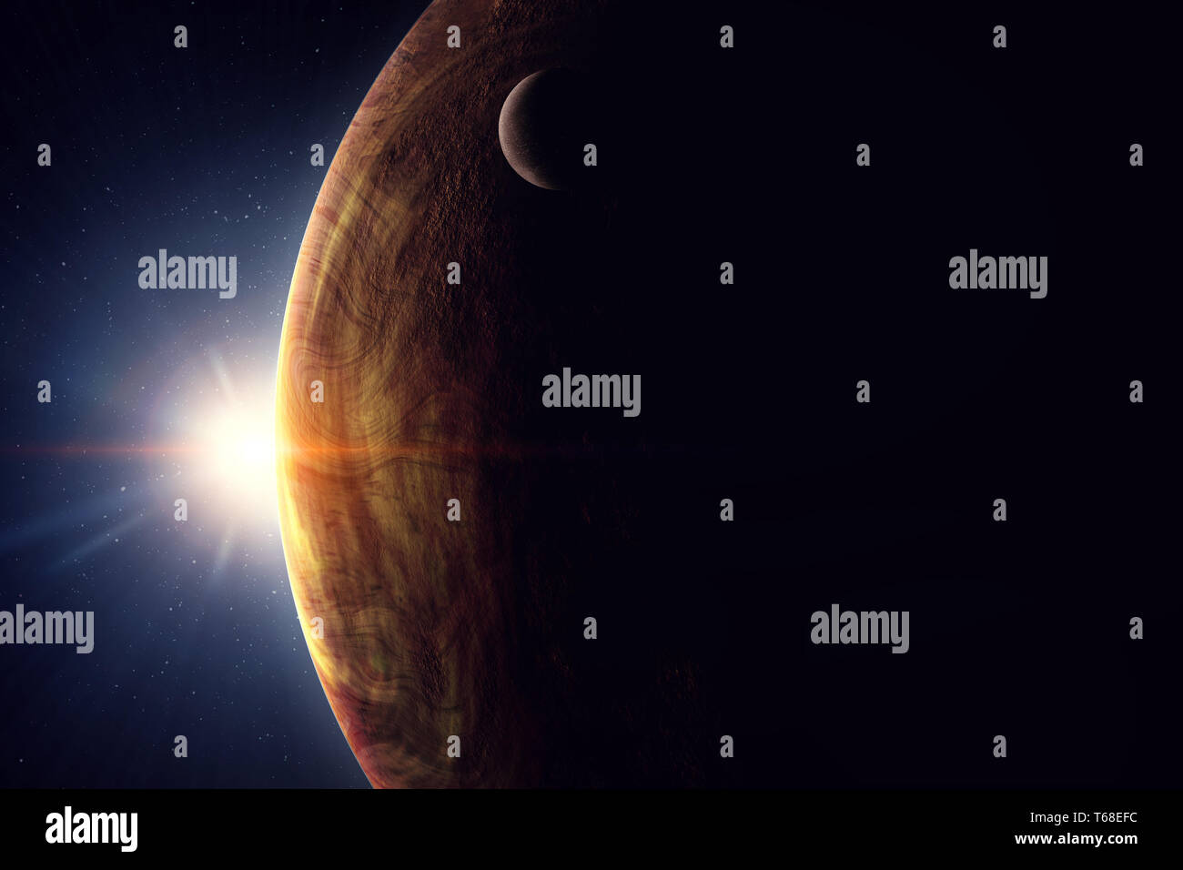 Abstract planets and space background Stock Photo - Alamy