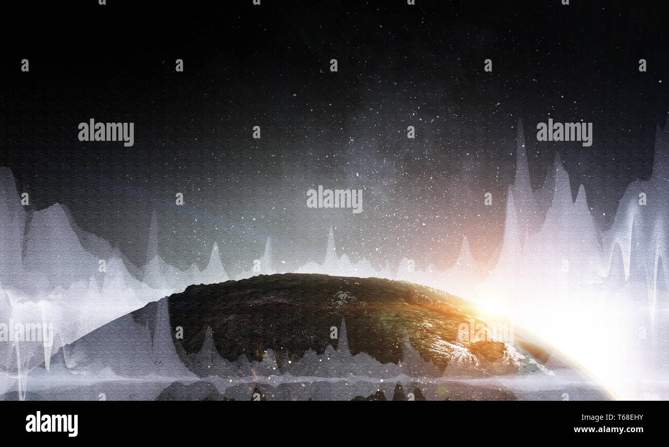 Earth surface dark abstract background Stock Photo - Alamy