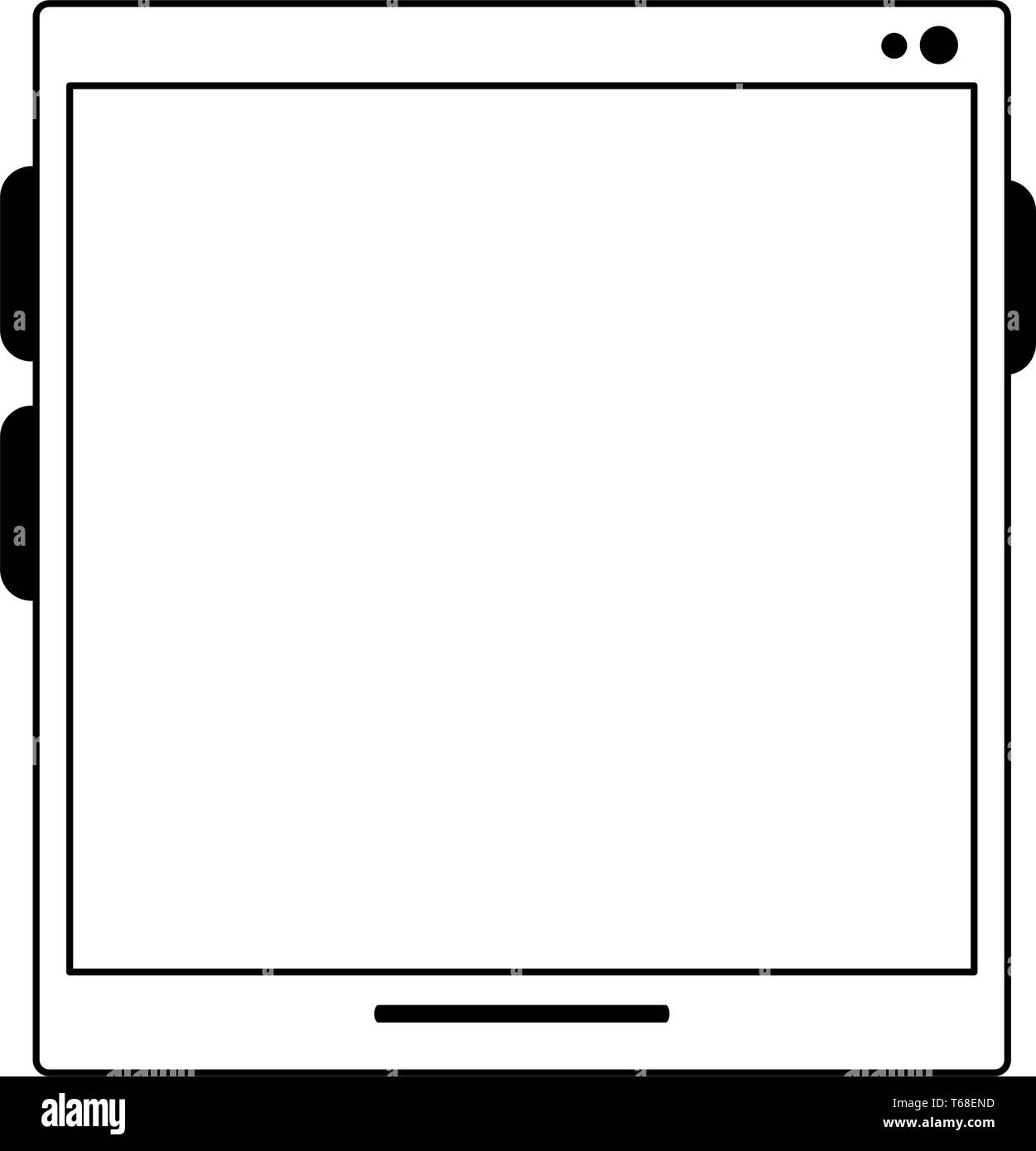 tablet icon cartoon in black and white Stock Vector Image & Art - Alamy
