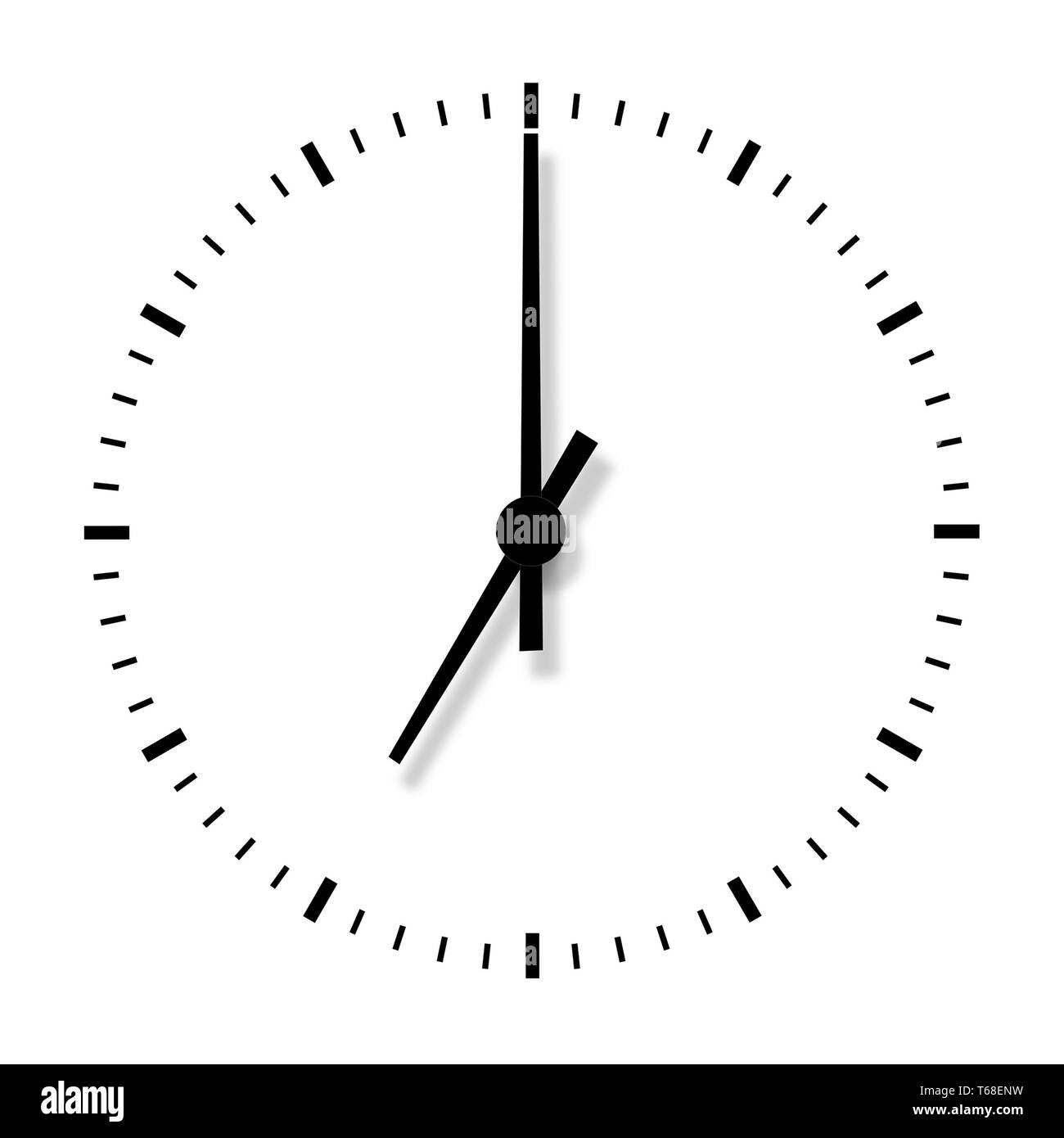 Clock without numbers isolated on white background Stock Photo - Alamy