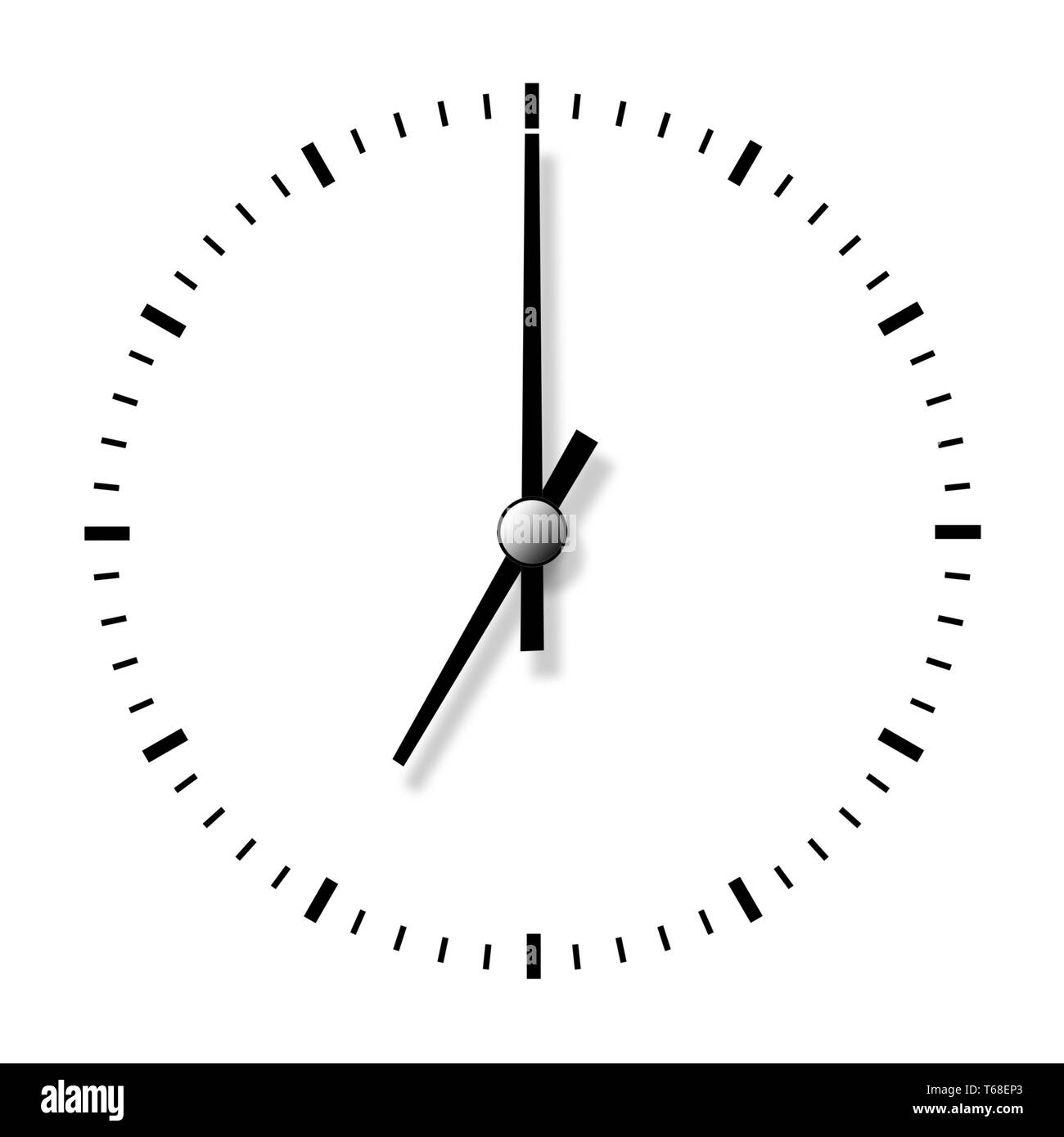 Clock without numbers isolated on white background Stock Photo - Alamy