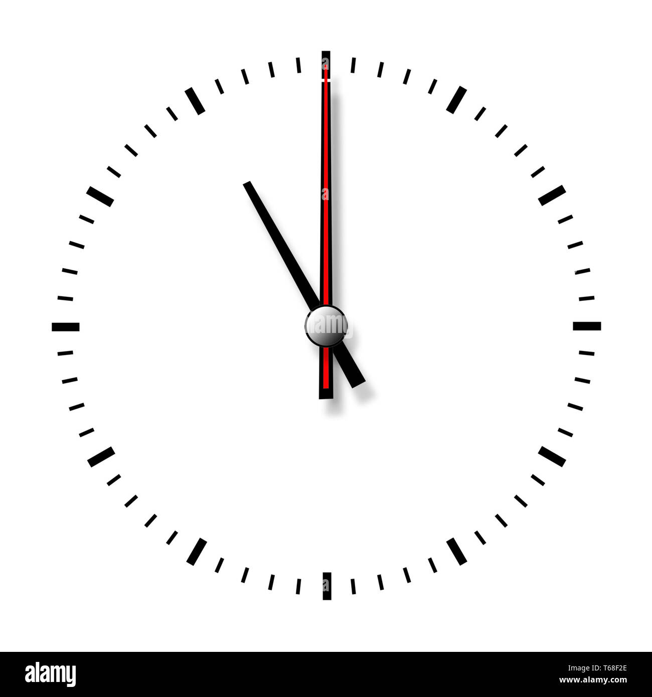 Clock without numbers isolated on white background Stock Photo - Alamy
