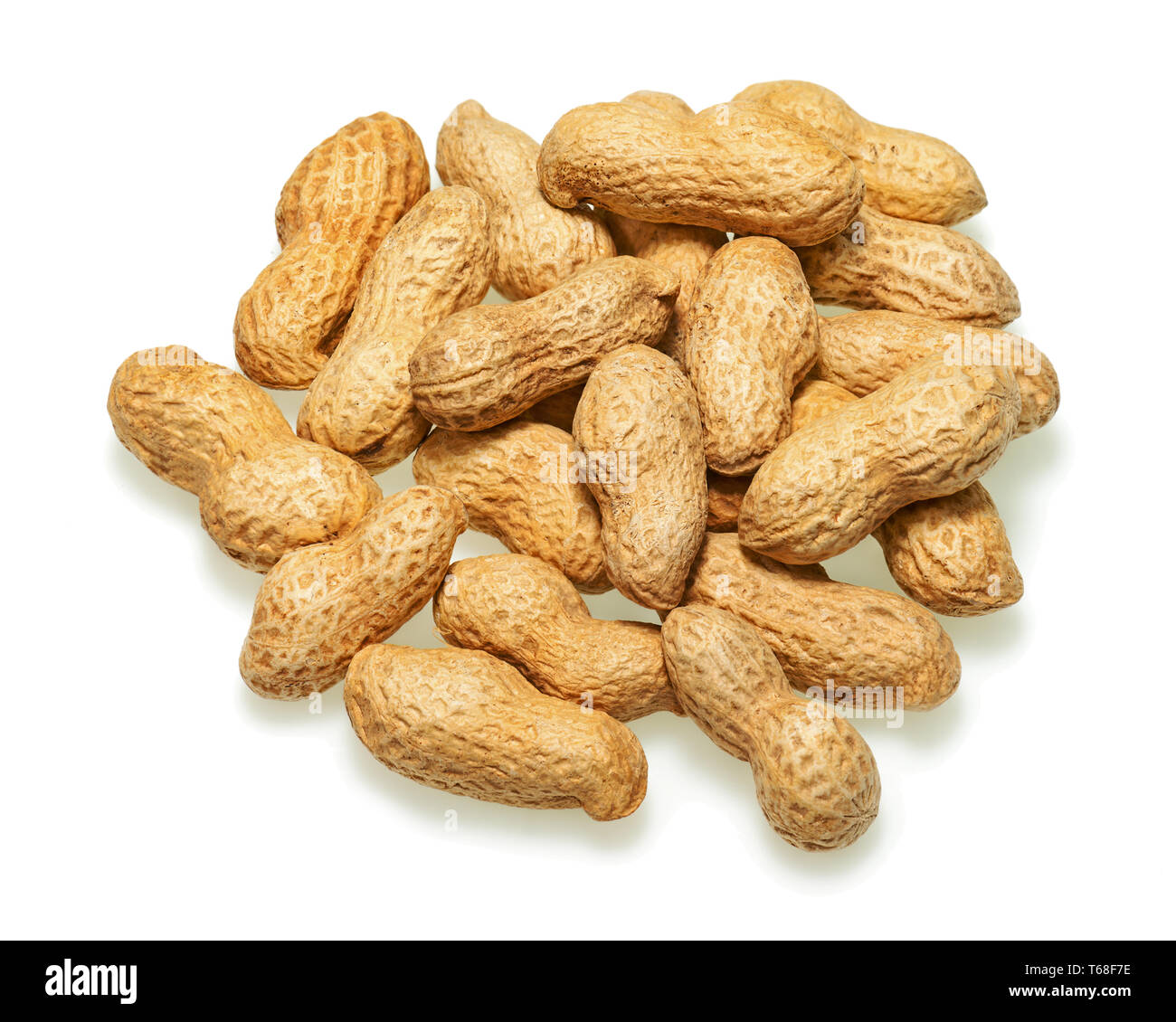 Pile of dry roasted peanuts isolated on white background Stock Photo ...