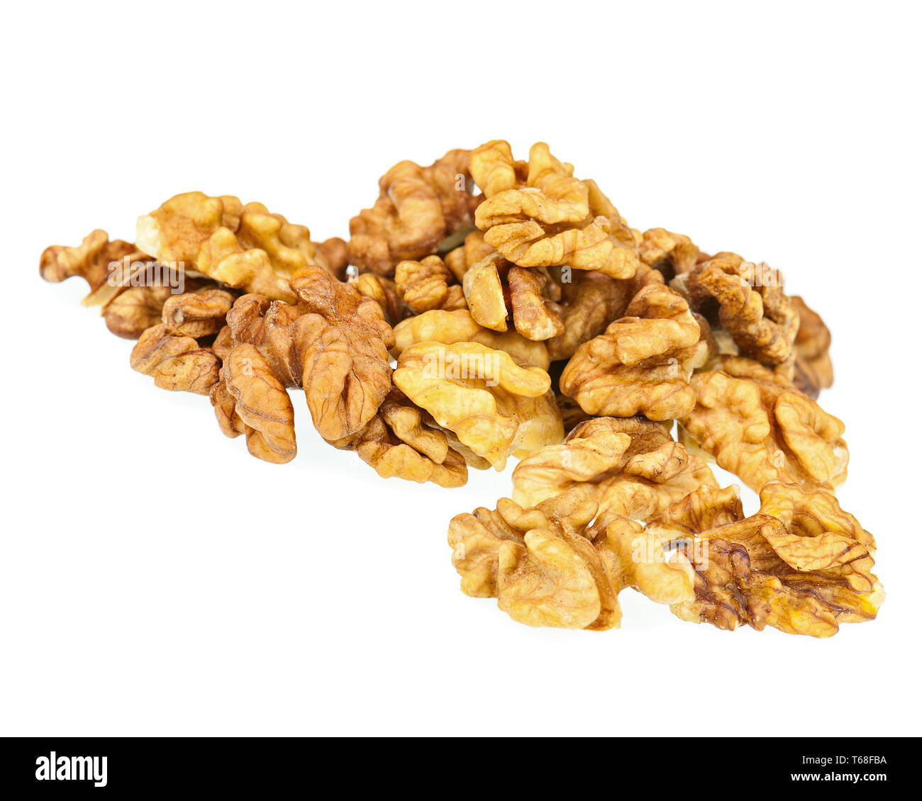 Handful of walnuts isolated on white background Stock Photo - Alamy