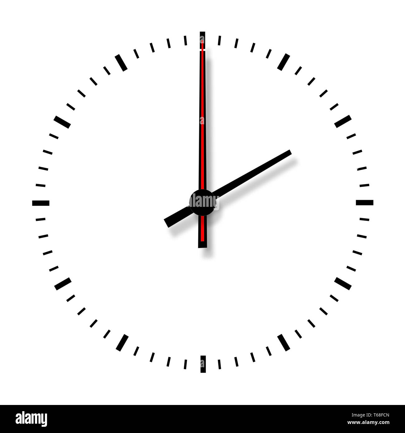 Clock without numbers isolated on white background Stock Photo - Alamy