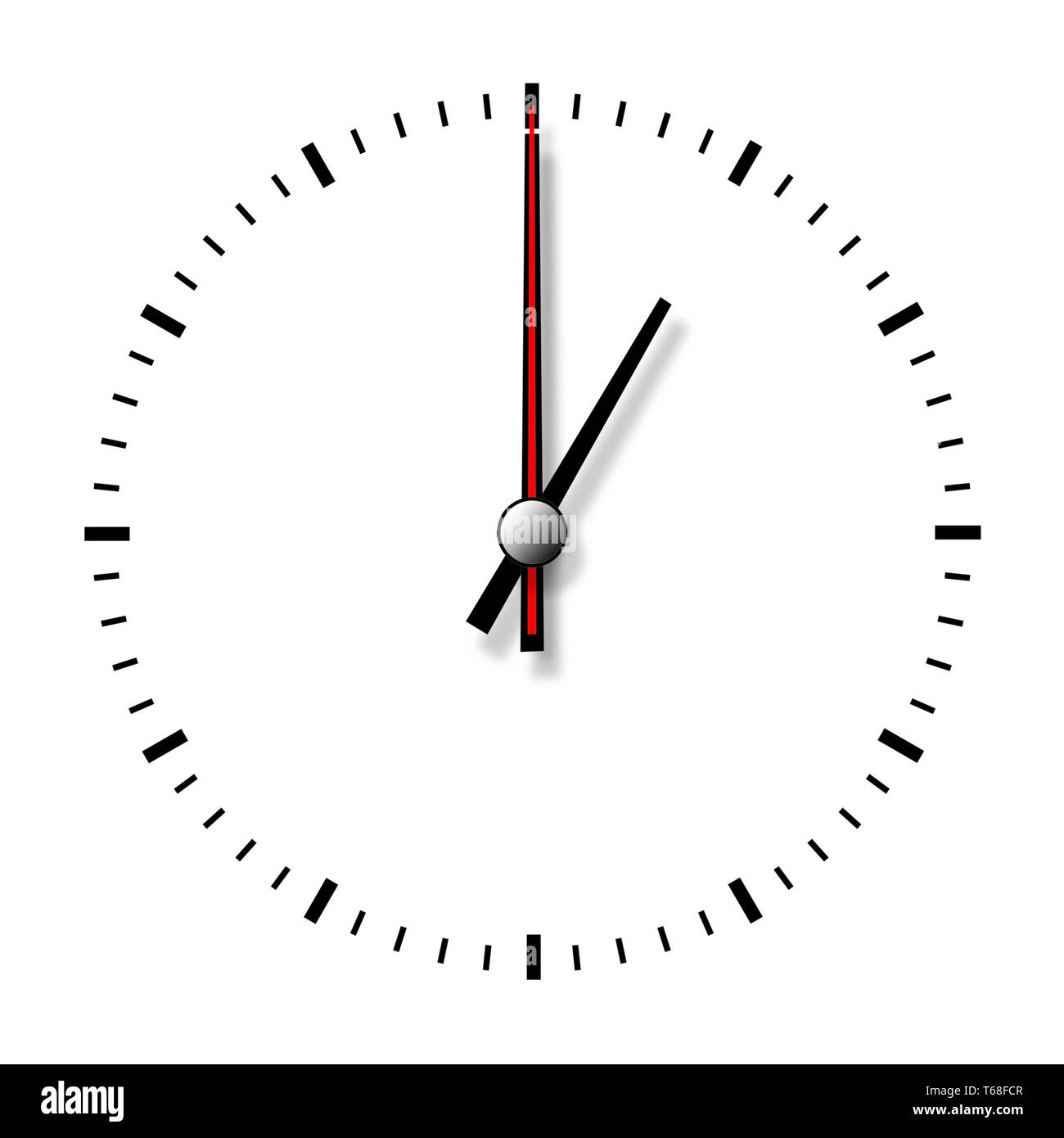 Clock without numbers isolated on white background Stock Photo - Alamy