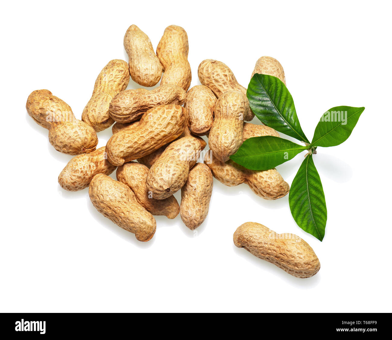 Pile of dry roasted peanuts isolated on white background Stock Photo ...