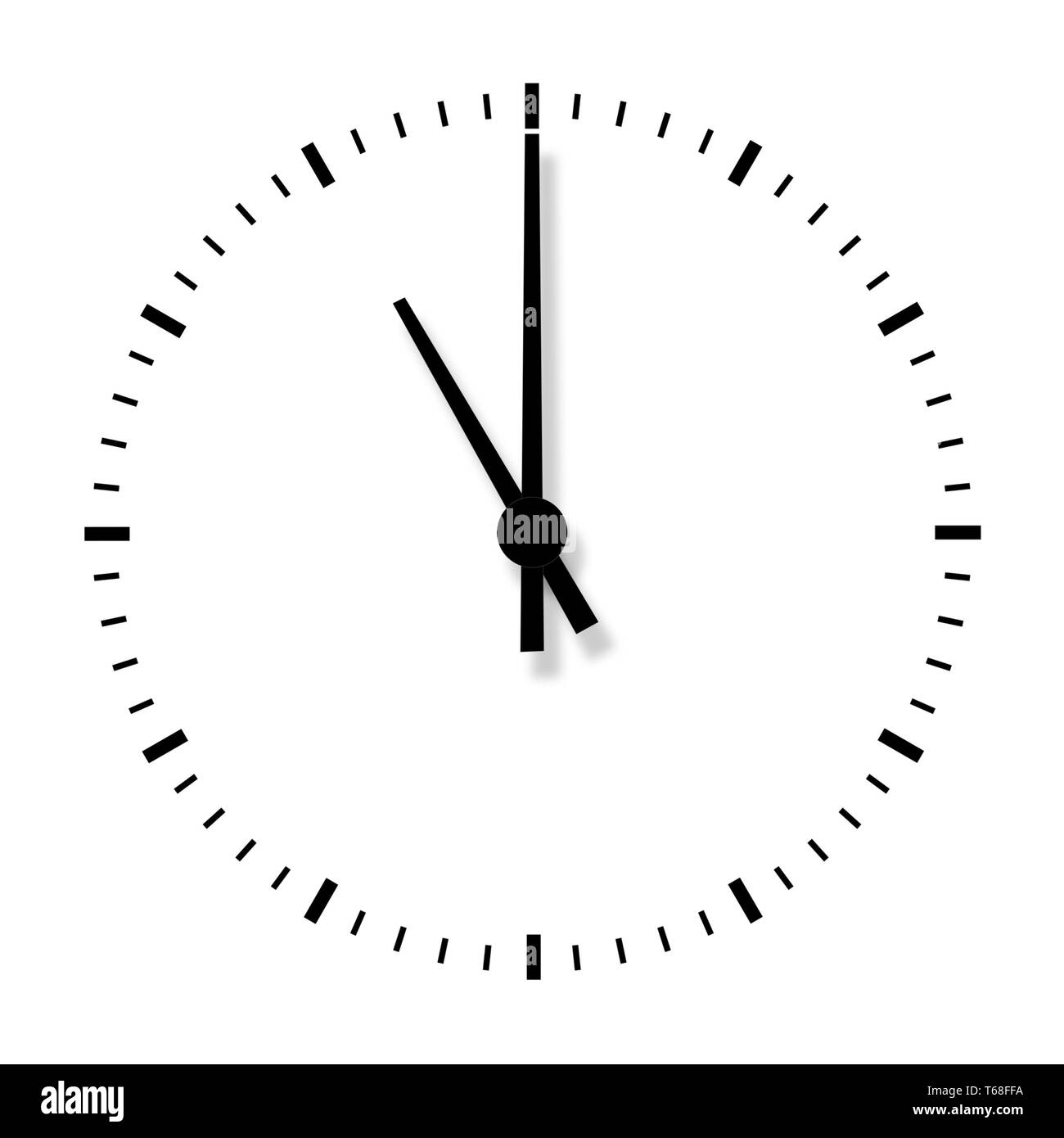 Clock without numbers isolated on white background Stock Photo - Alamy