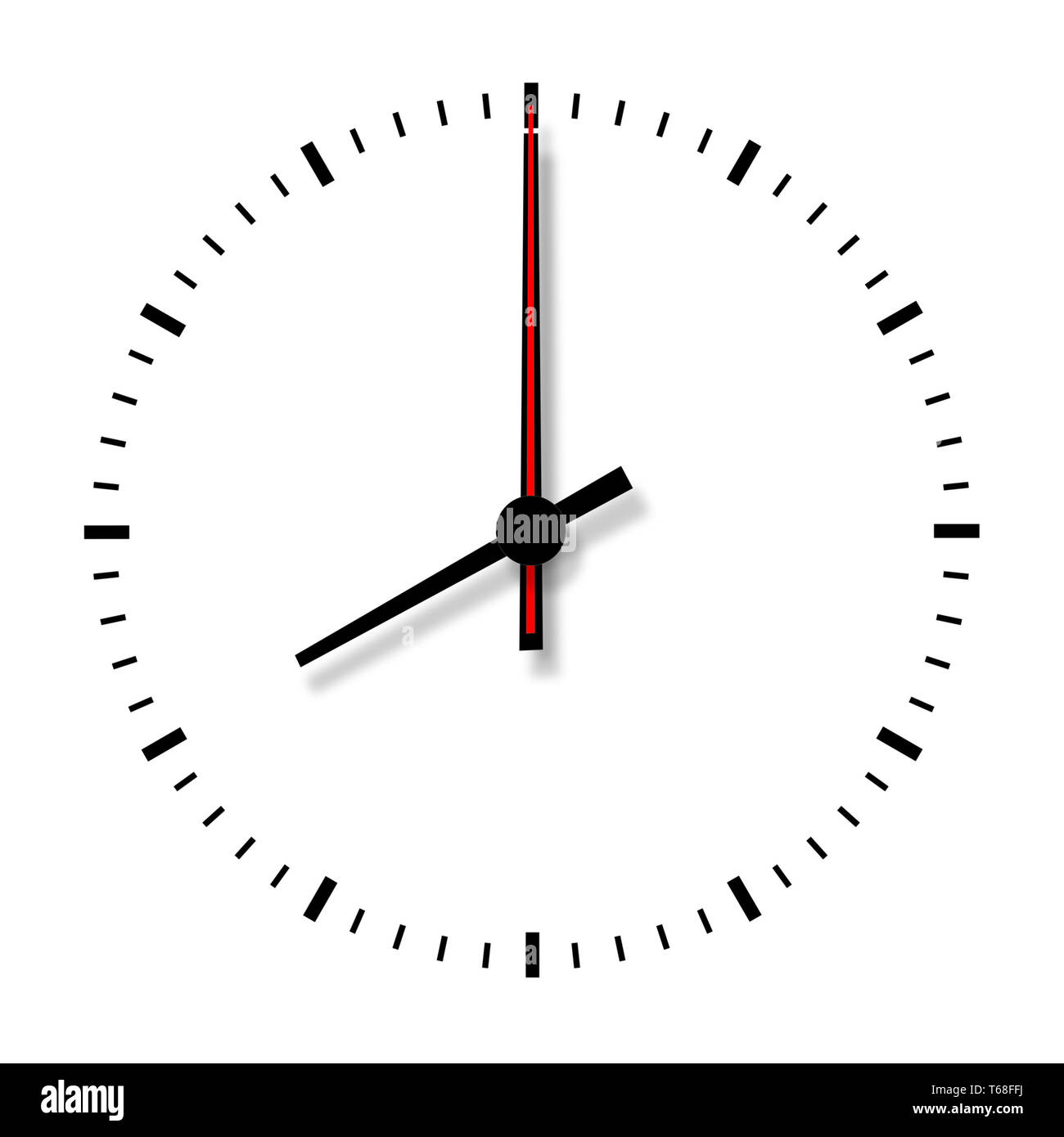 Clock without numbers isolated on white background Stock Photo - Alamy