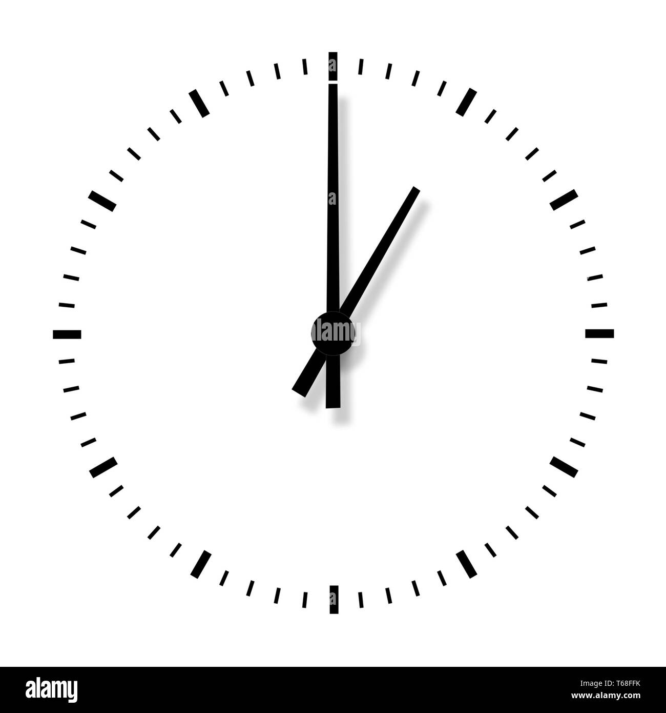 Clock without numbers isolated on white background Stock Photo - Alamy